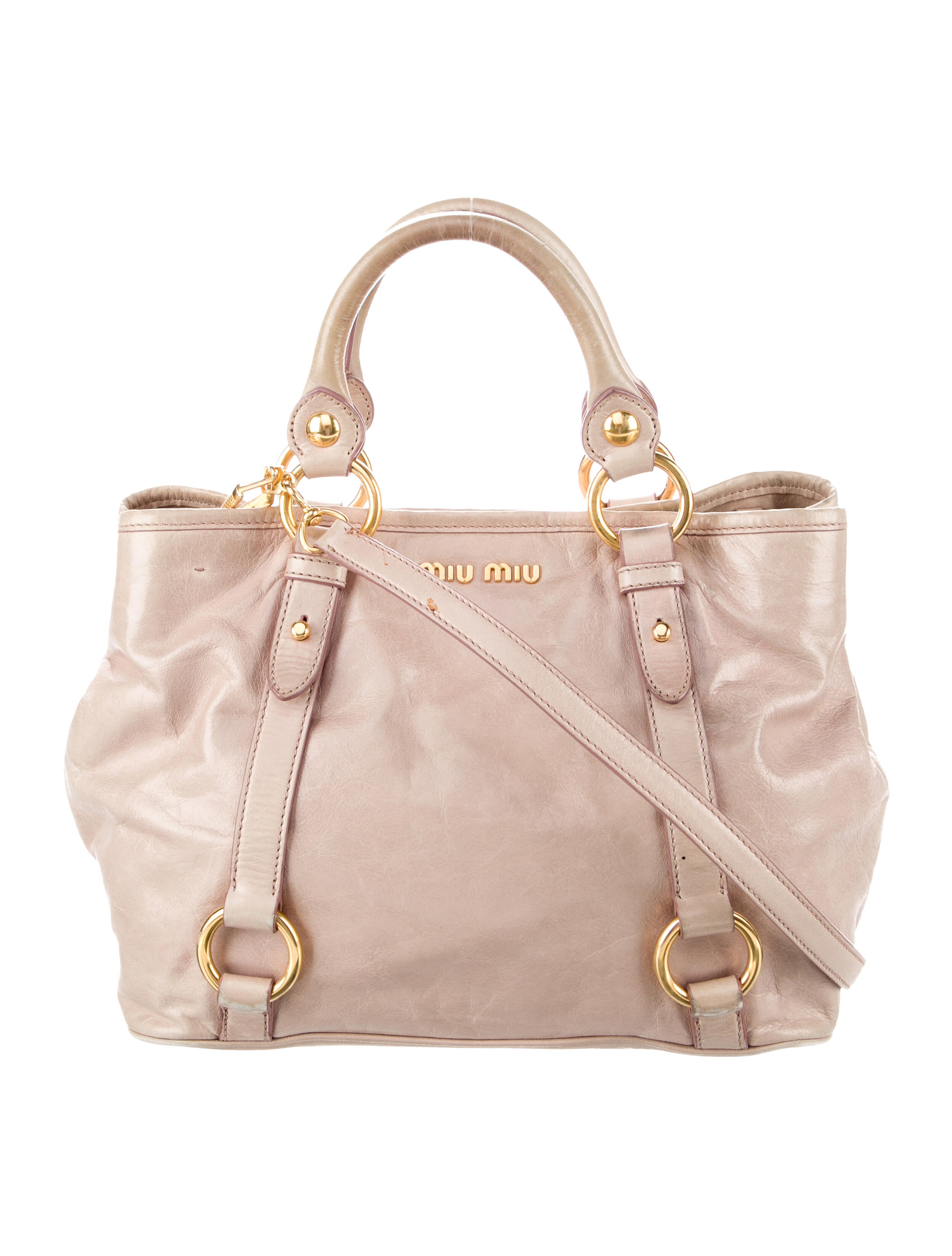 Miu Miu Jacquard Grifon Bag - Brown Handle Bags, Handbags - MIU24124 | The RealReal