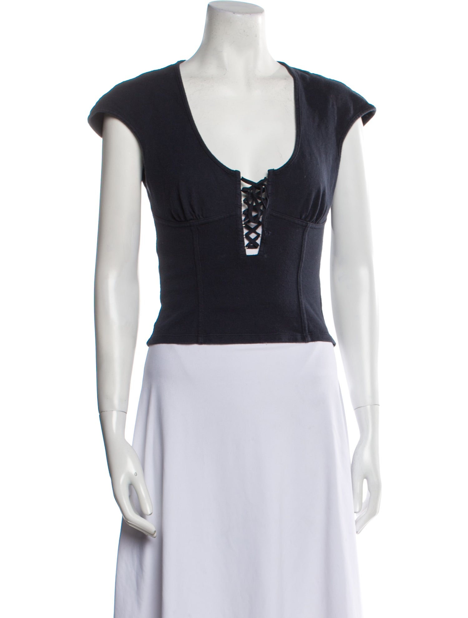 Miu Miu Vintage 2000's Crop Top - Blue Tops, Clothing - MIU180665 | The ...