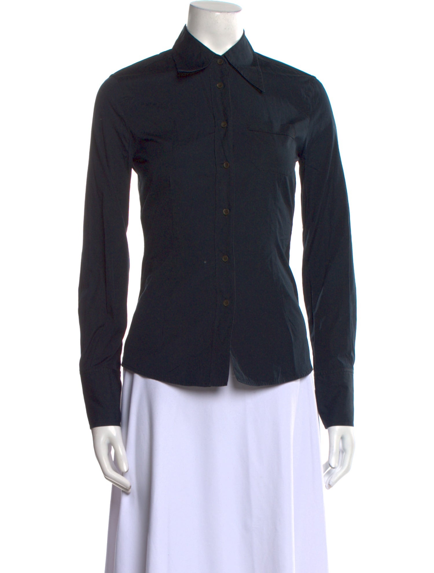 Miu Miu Vintage 2000's Button-Up Top - Blue Tops, Clothing - MIU184224 ...