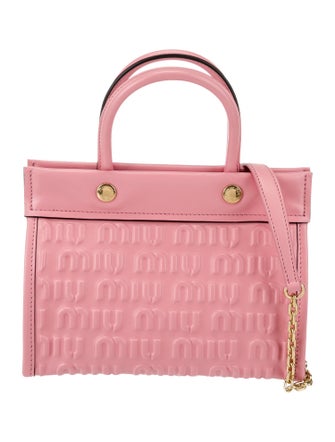Miu Miu Textured Leather Handle - Pink Handle Bags, Handbags - MIU185665 | The RealReal