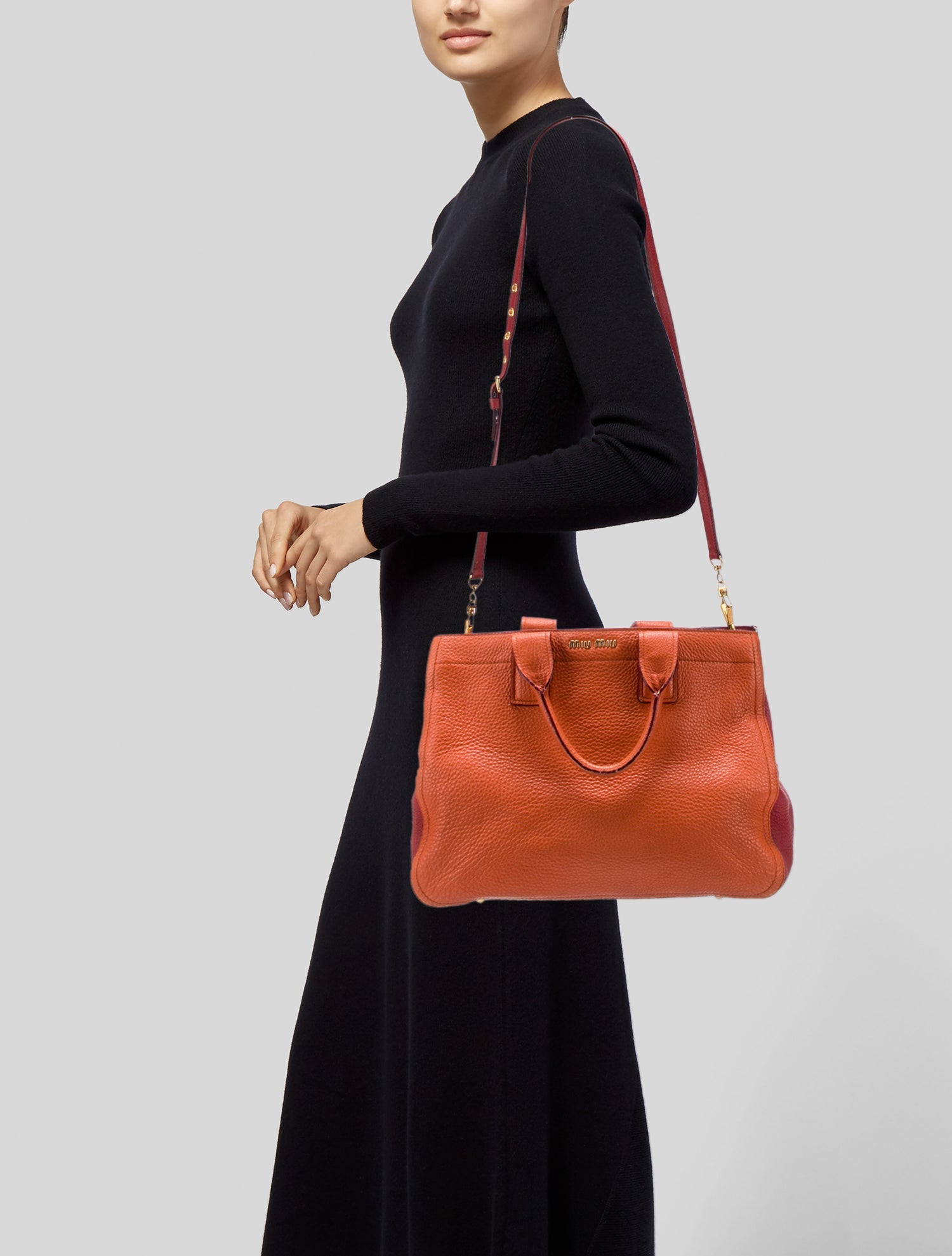 Miu Miu Leather Handle Bag - Orange Handle Bags, Handbags - MIU190546 | The RealReal