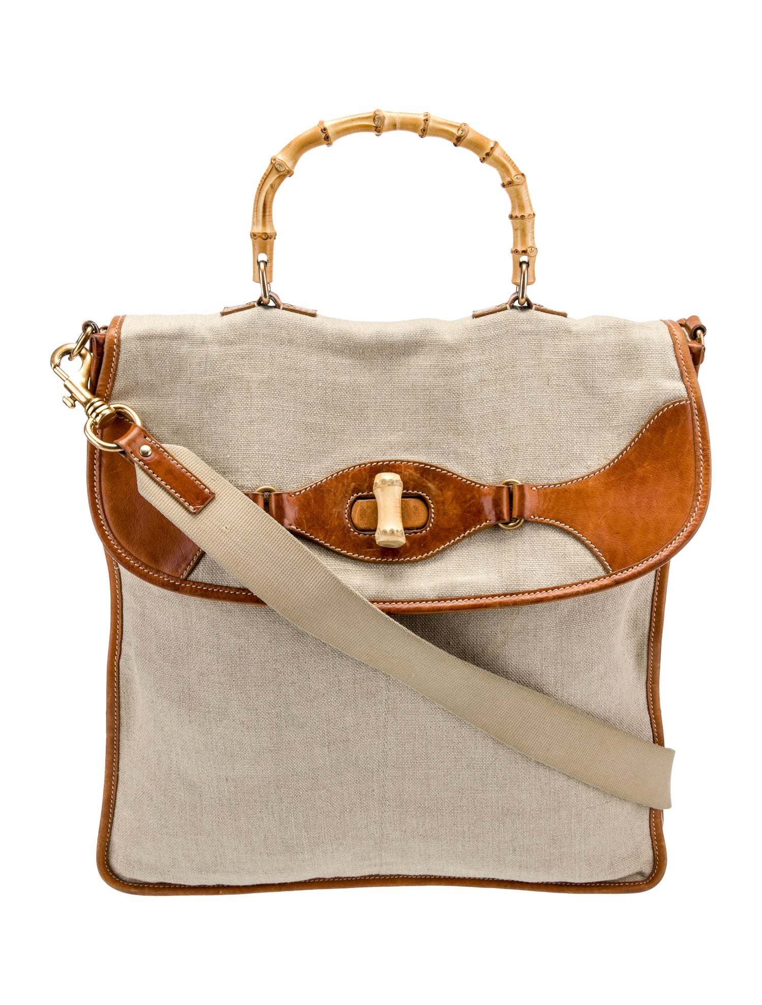 Miu Miu Canvas Handle Bag - Neutrals Handle Bags, Handbags - MIU191918 ...