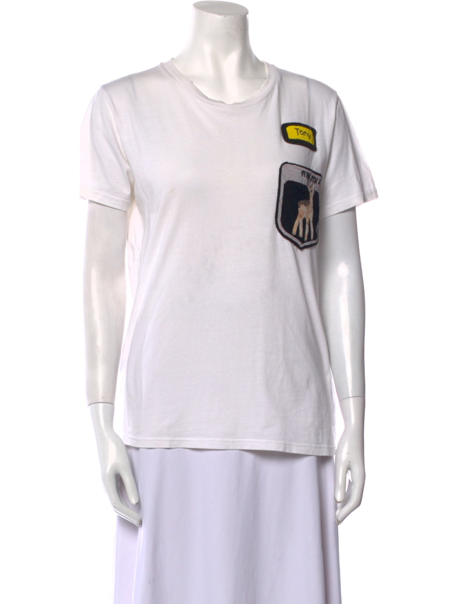 Miu Miu 2016 Graphic Print T-Shirt - White Tops, Clothing - MIU191926 ...