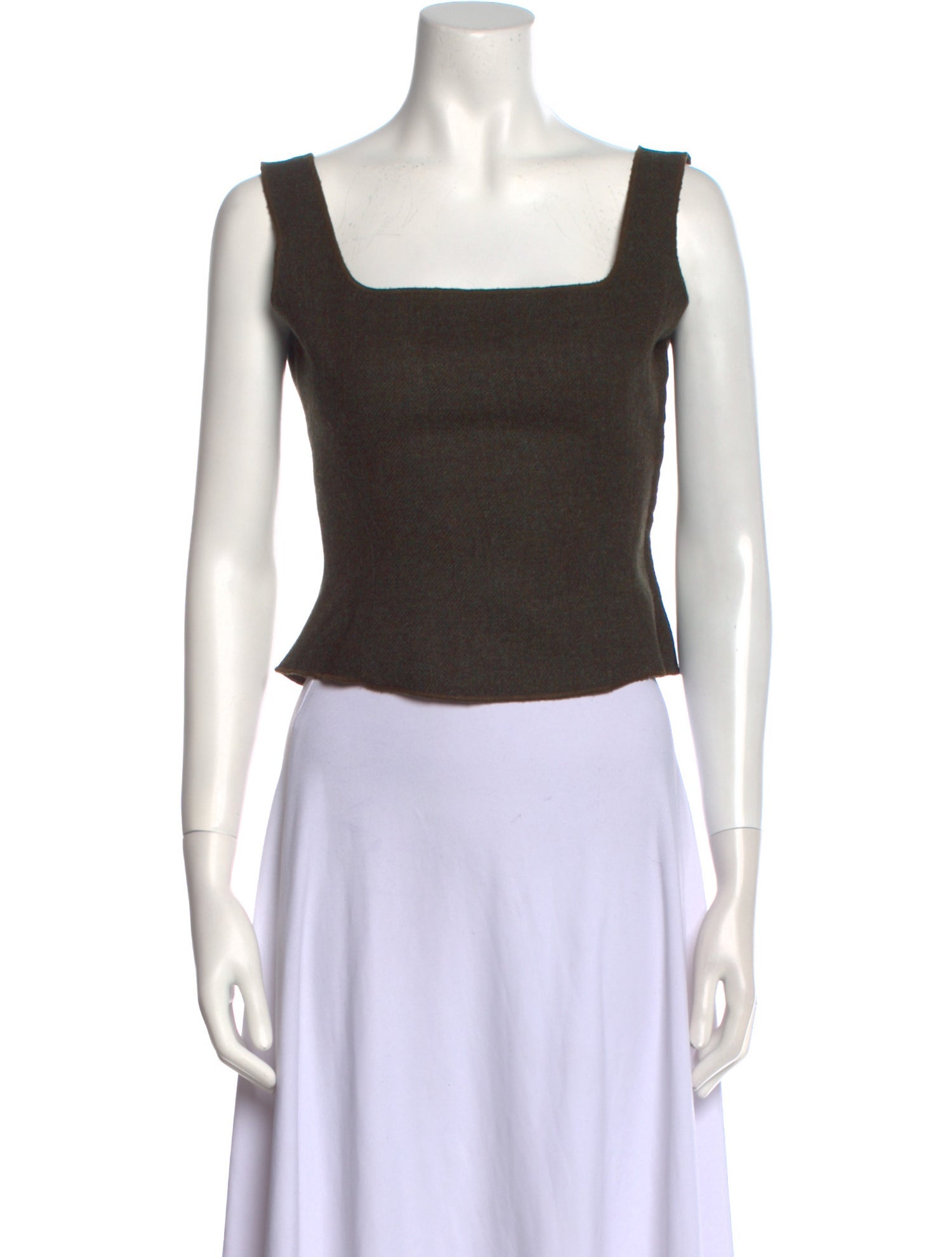 Miu Miu Vintage 1999 Crop Top - Brown Tops, Clothing - MIU192923 | The RealReal