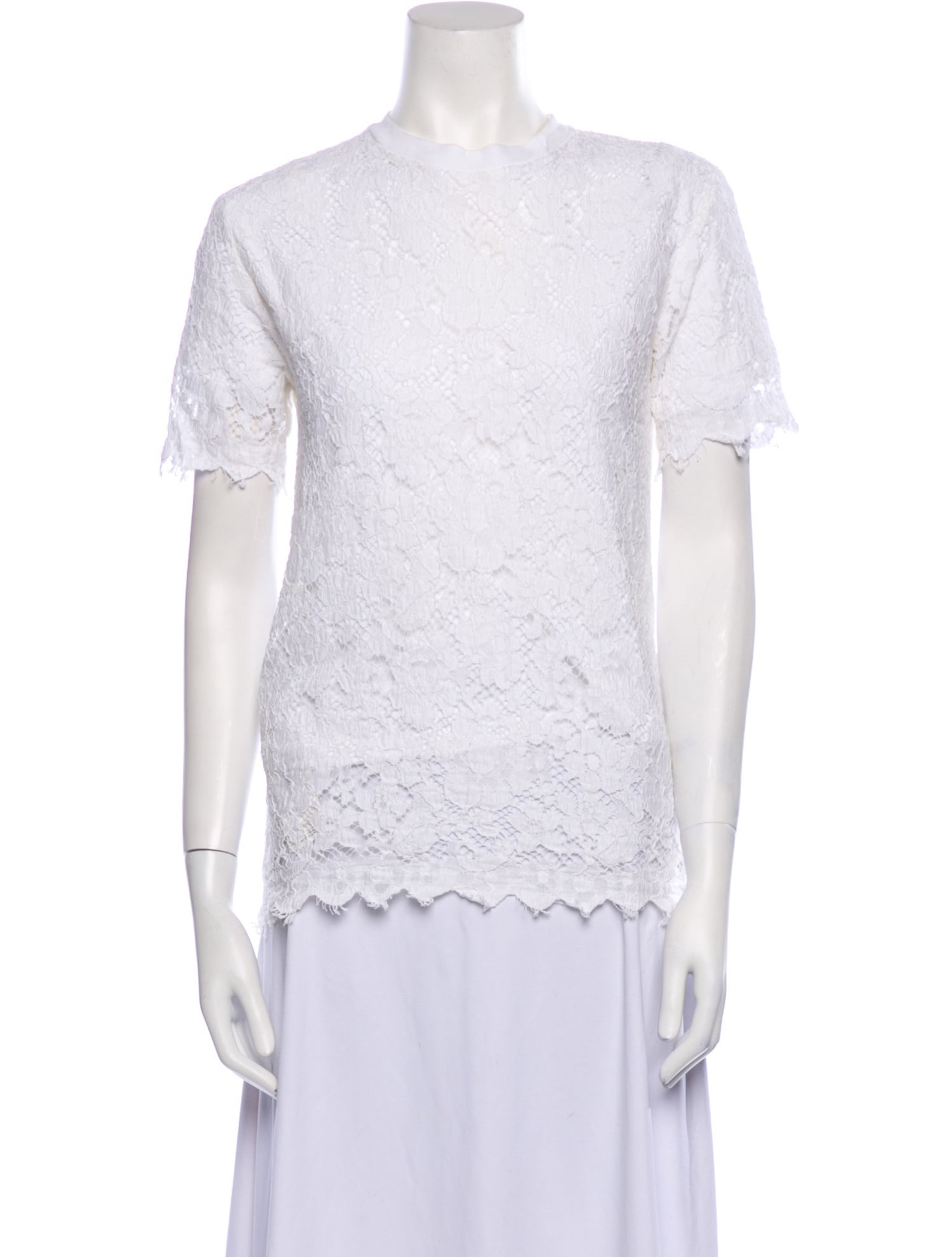 Miu Miu 2015 Lace Pattern Top - White Tops, Clothing - MIU193168 | The ...