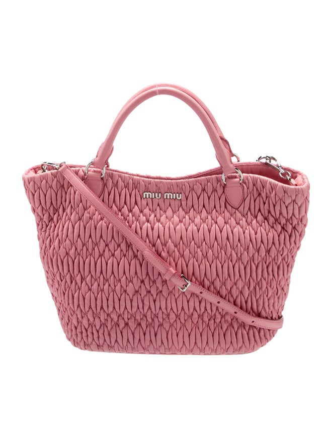 Miu Miu Leather Handle Bag - Pink Handle Bags, Handbags - MIU194410 | The RealReal