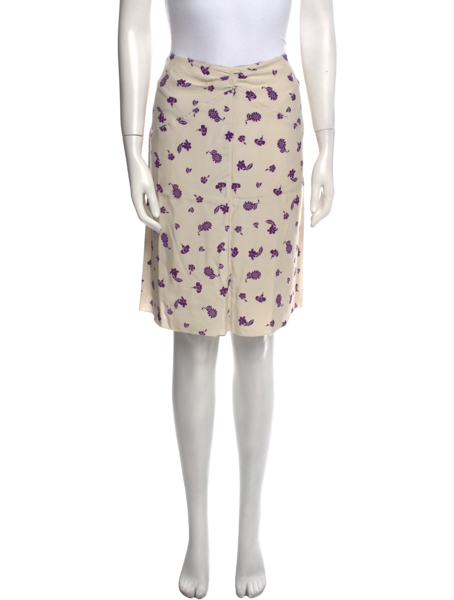 Miu Miu Vintage Knee-Length Skirt - Neutrals Skirts, Clothing - MIU194835 | The RealReal
