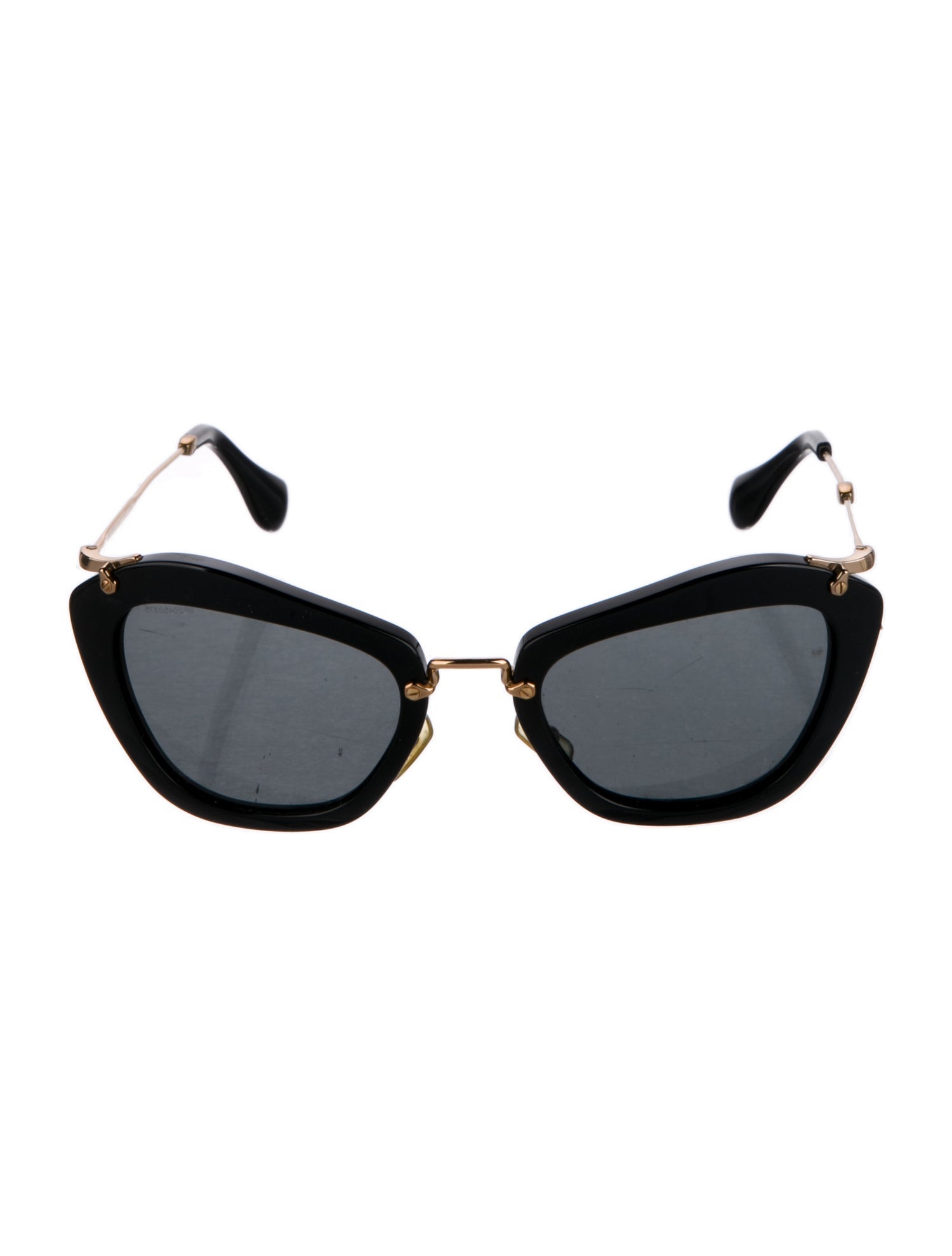 Miu Miu Cat-Eye Tinted Sunglasses - Black Sunglasses, Accessories ...