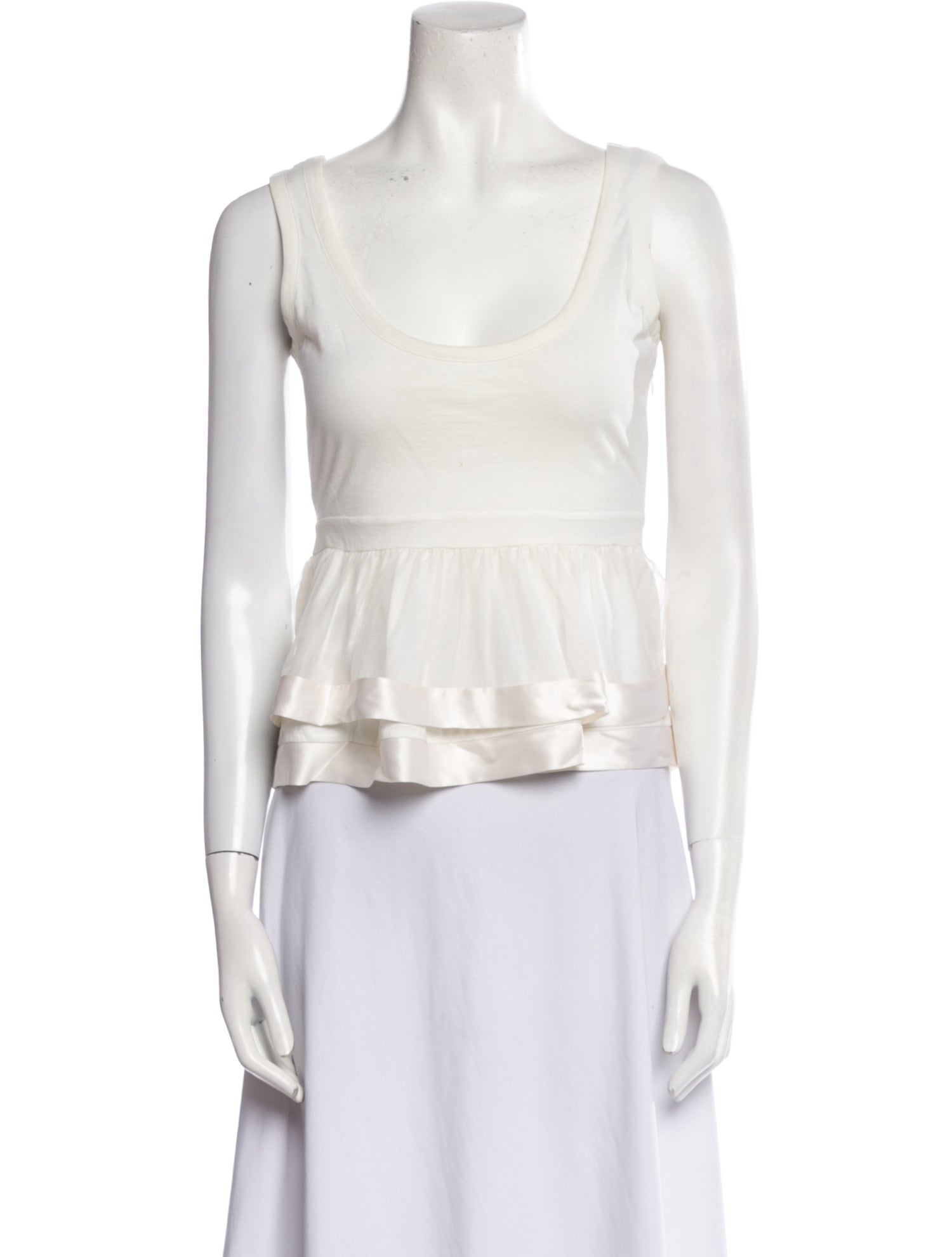 Miu Miu Vintage Late 2000's - Early 2010's Crop Top - Neutrals Tops, Clothing - MIU213017 | The ...