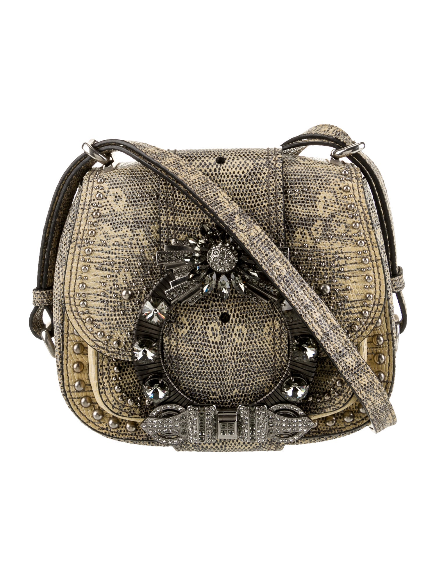 Miu Miu Lizard Dahlia - Neutrals Shoulder Bags, Handbags - MIU217815 | The RealReal