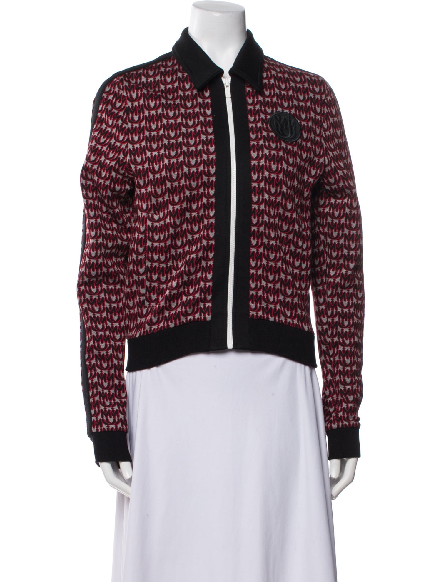 Miu Miu 2019 Tweed Pattern Bomber Jacket - Red Jackets, Clothing ...