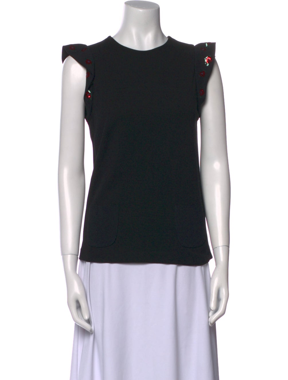 Miu Miu 2012 Crew Neck Top - Black Tops, Clothing - MIU231709 | The RealReal