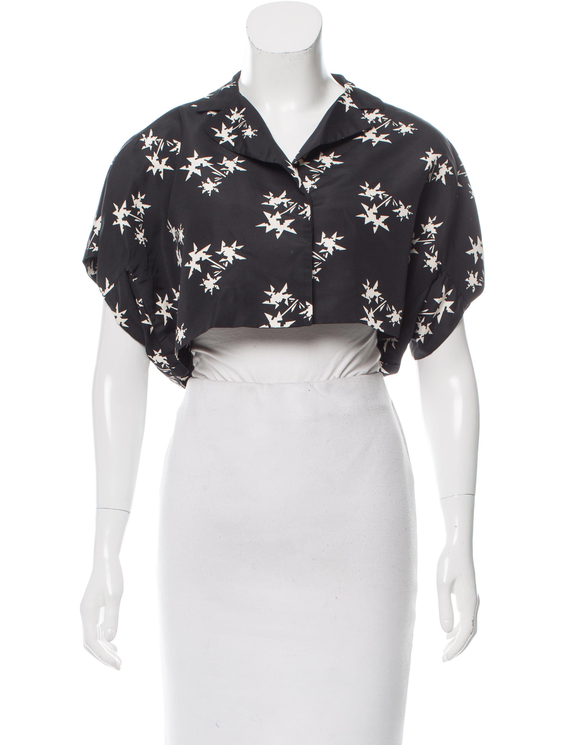 Miu Miu Cropped Silk Bolero - Clothing - MIU50589 | The RealReal Miu Miu Cropped Silk Bolero - Clothing - MIU50589 | The RealReal