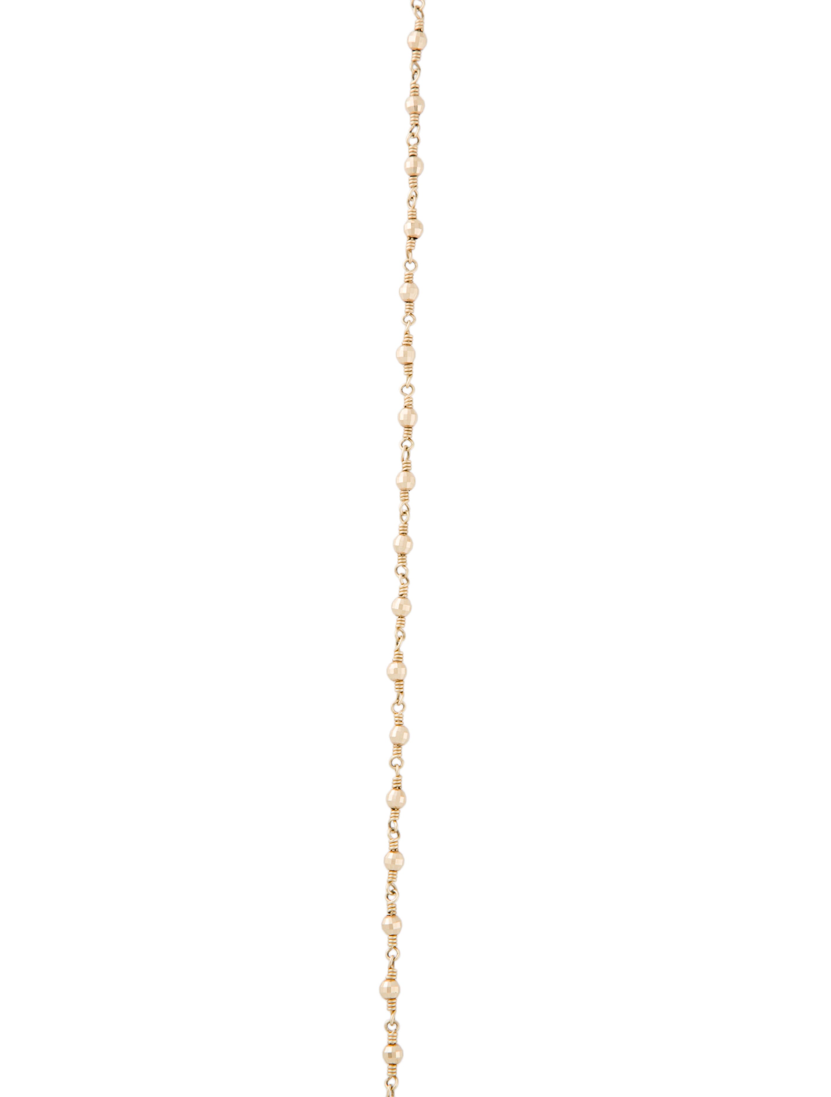 Mizuki 14K Diamond-Cut Bead Chain Necklace - Bead Strand, Necklaces ...