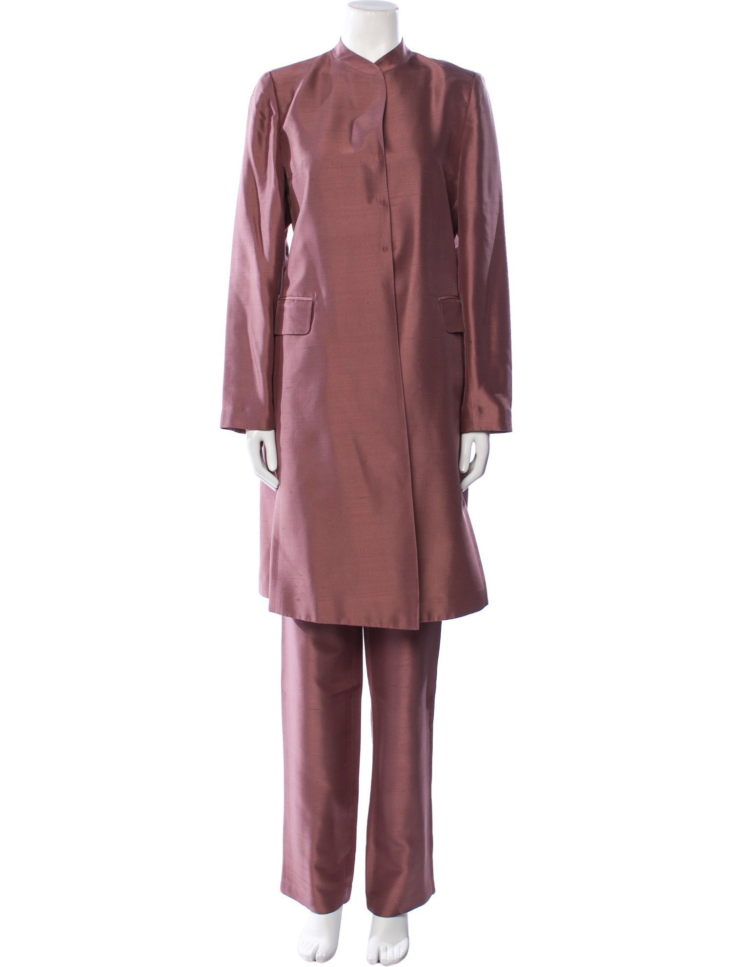 Morgane Le Fay Silk Pantsuit - Pink, 11.25" Rise Suits and Sets ...
