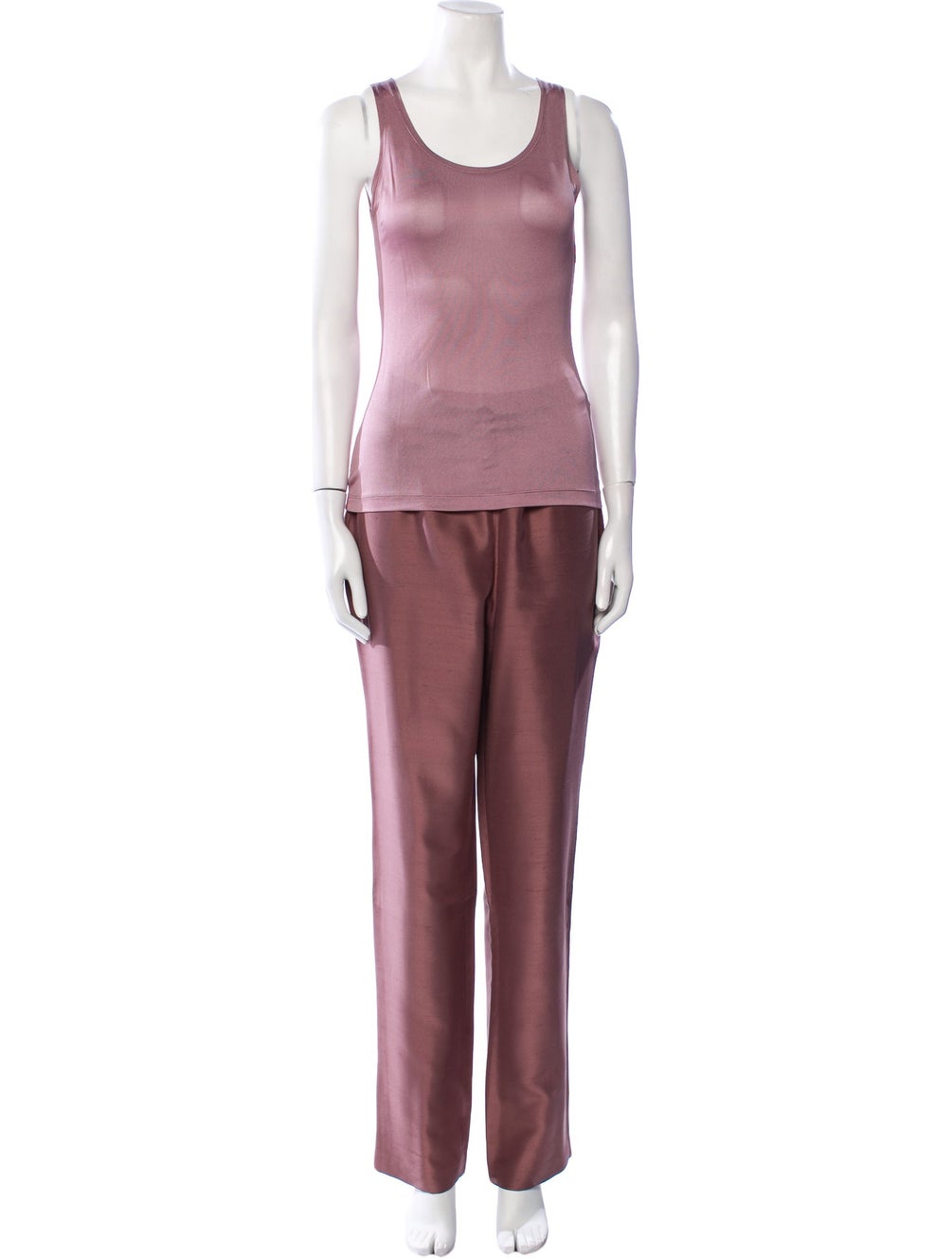 Morgane Le Fay Silk Pantsuit - Pink, 11.25" Rise Suits and Sets ...