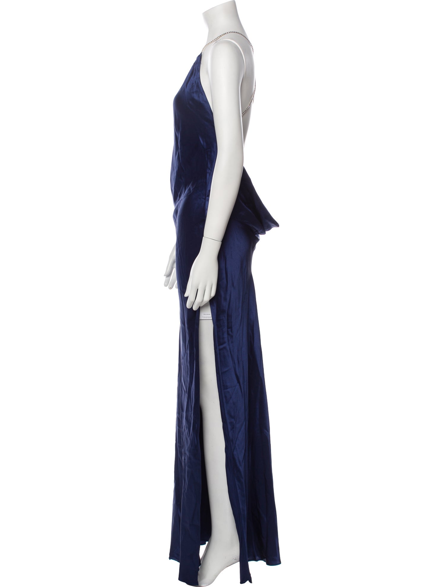 Michael Lo Sordo Silk Long Dress - Blue Dresses, Clothing - MLS20738 ...