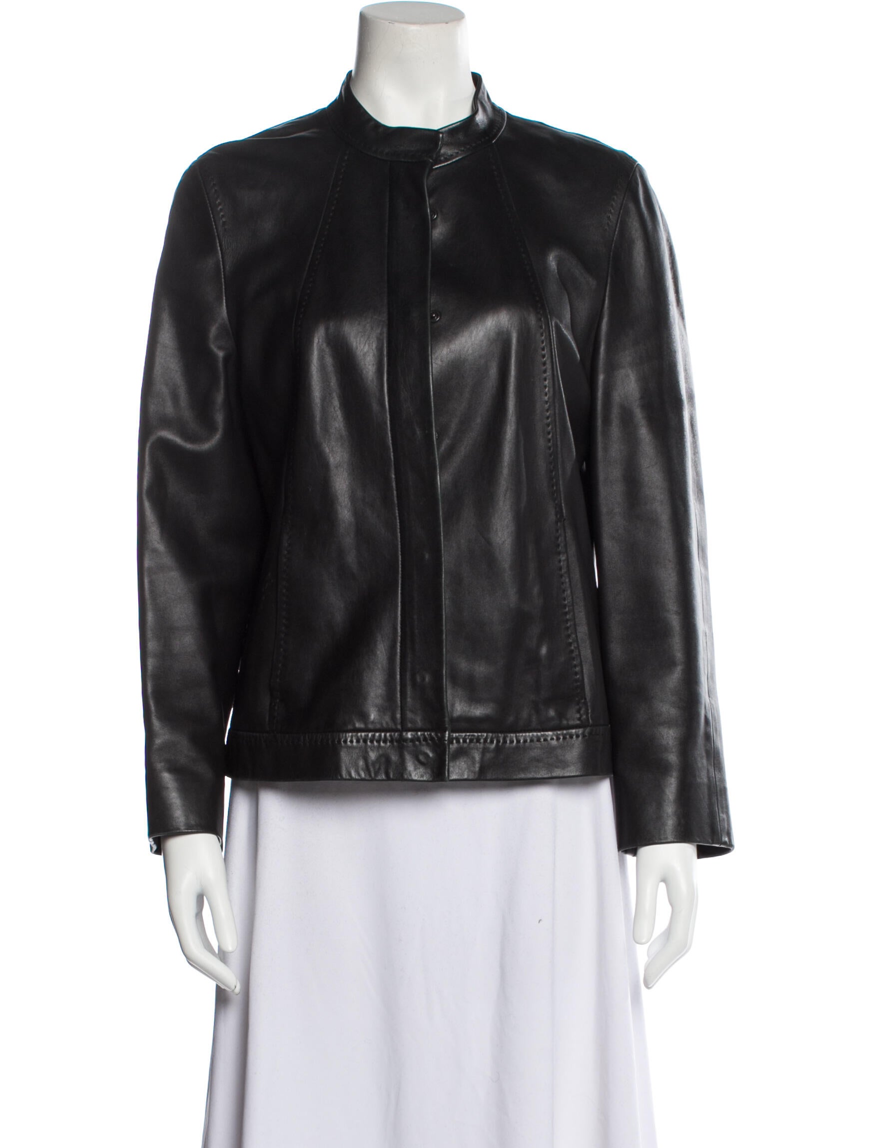 Max Mara Leather Jacket - Black Jackets, Clothing - MMA115013 | The ...