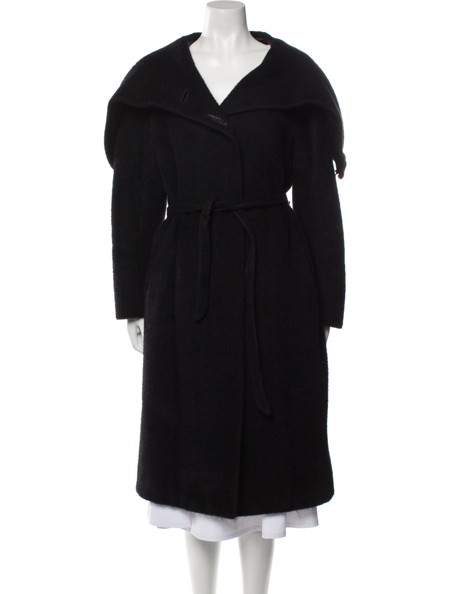 Max Mara Alpaca Coat - Black Coats, Clothing - MMA128552 | The RealReal