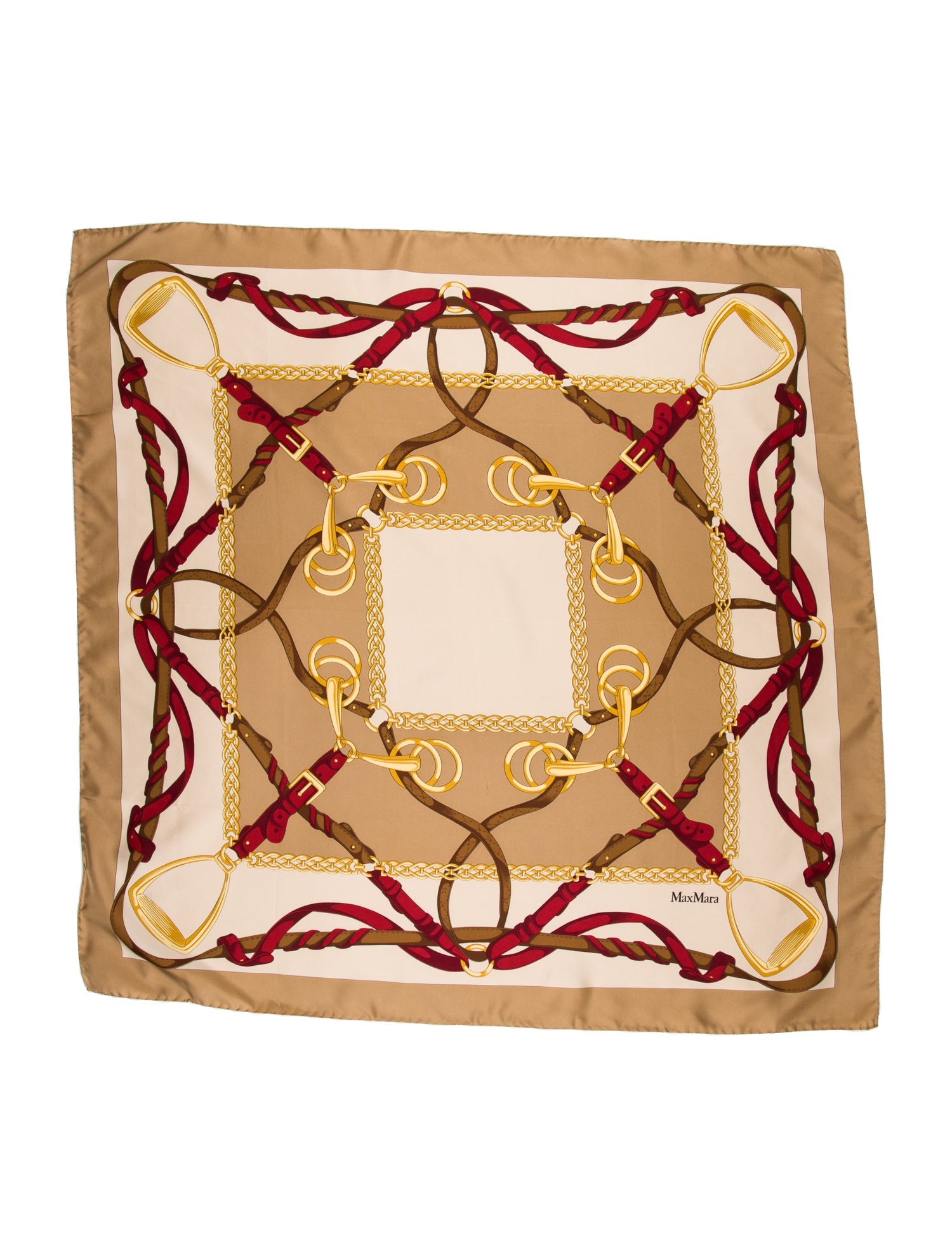 Max Mara Silk Printed Scarf - Neutrals Scarves and Shawls, Accessories ...