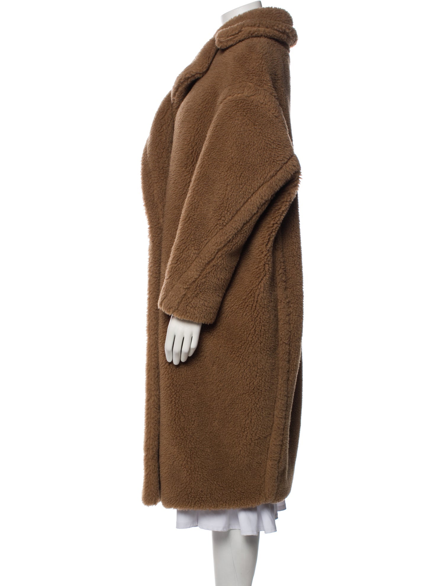 Max Mara Camel Hair Faux Fur Coat - Brown Coats, Clothing - MMA134350 ...