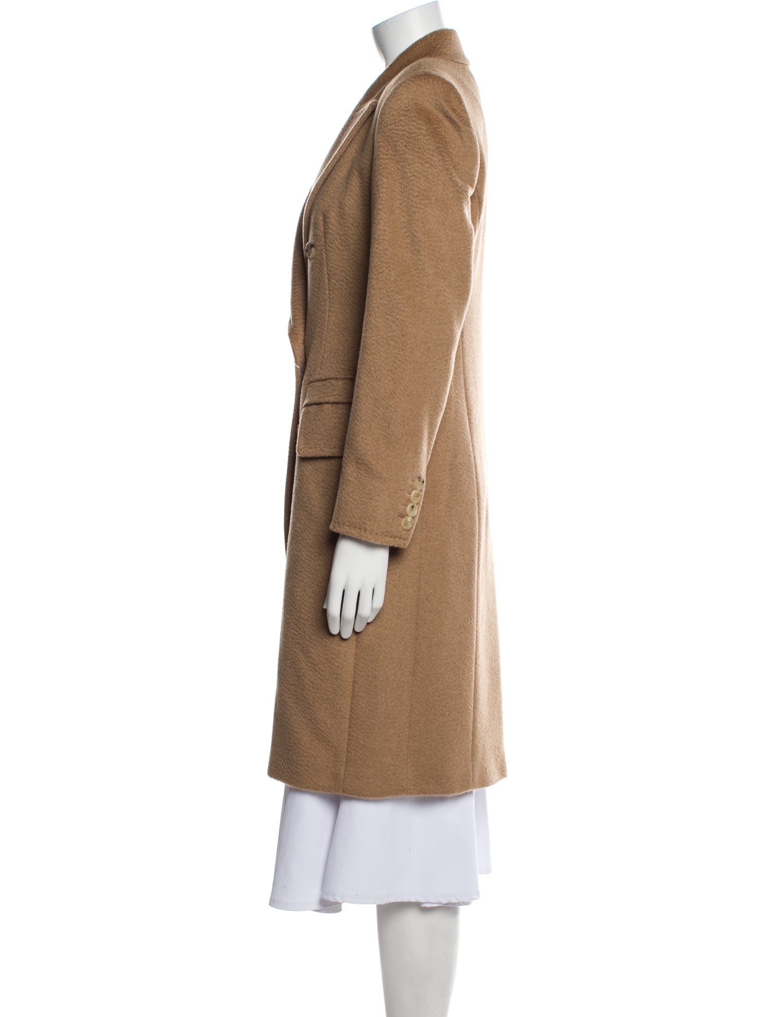 Max Mara Camel Hair Peacoat w/ Tags - Neutrals Coats, Clothing ...