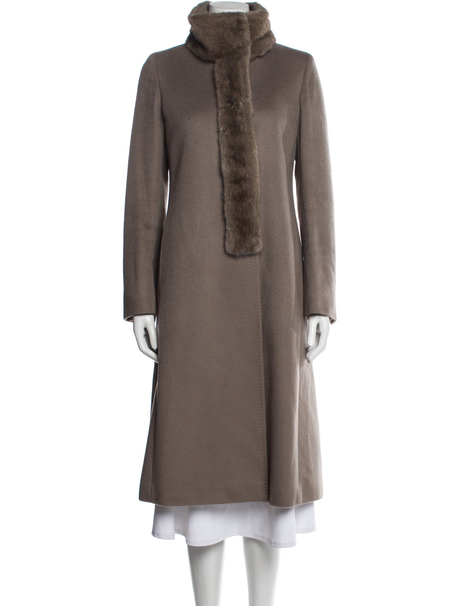 Max Mara Alpaca Coat - Grey Coats, Clothing - MMA131391 | The RealReal