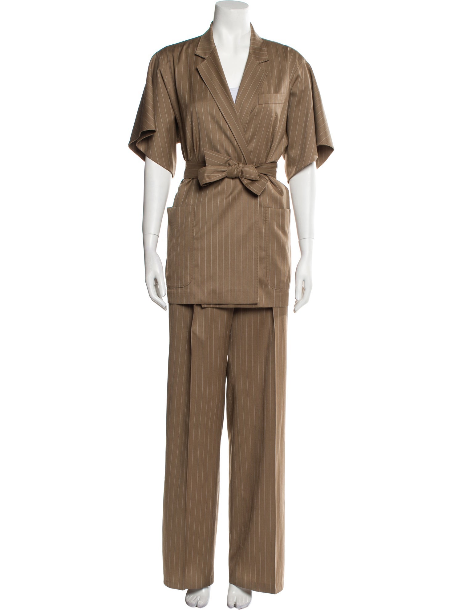 Dolce & Gabbana Three-Piece Wool Pant Suit - Green, 10.5" Rise Suits ...
