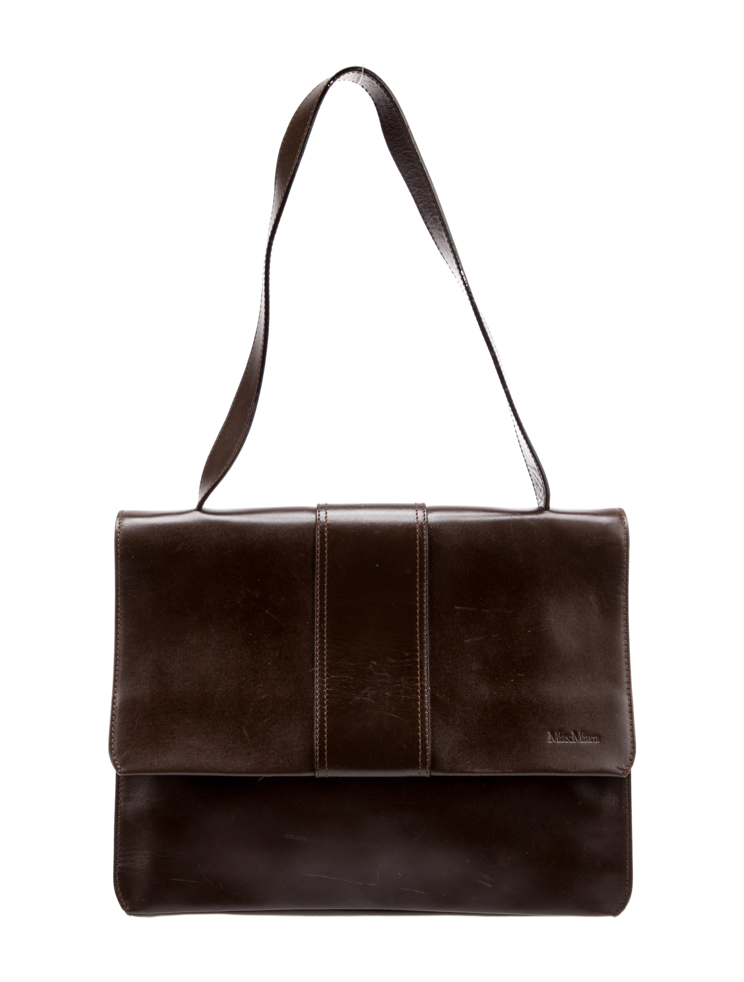 Max Mara Leather Shoulder Bag - Brown Shoulder Bags, Handbags ...
