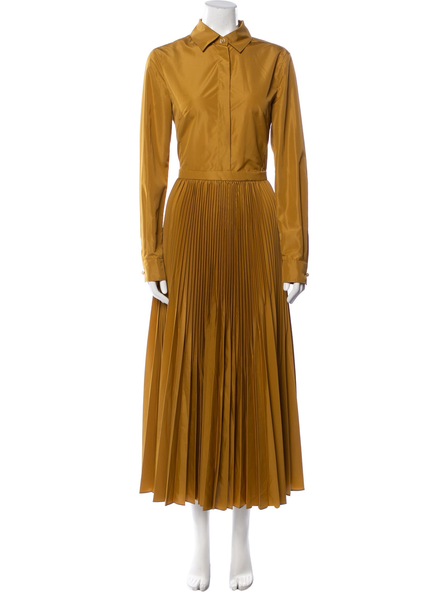 Max Mara Long Dress w/ Tags - Yellow Dresses, Clothing - MMA131936 ...