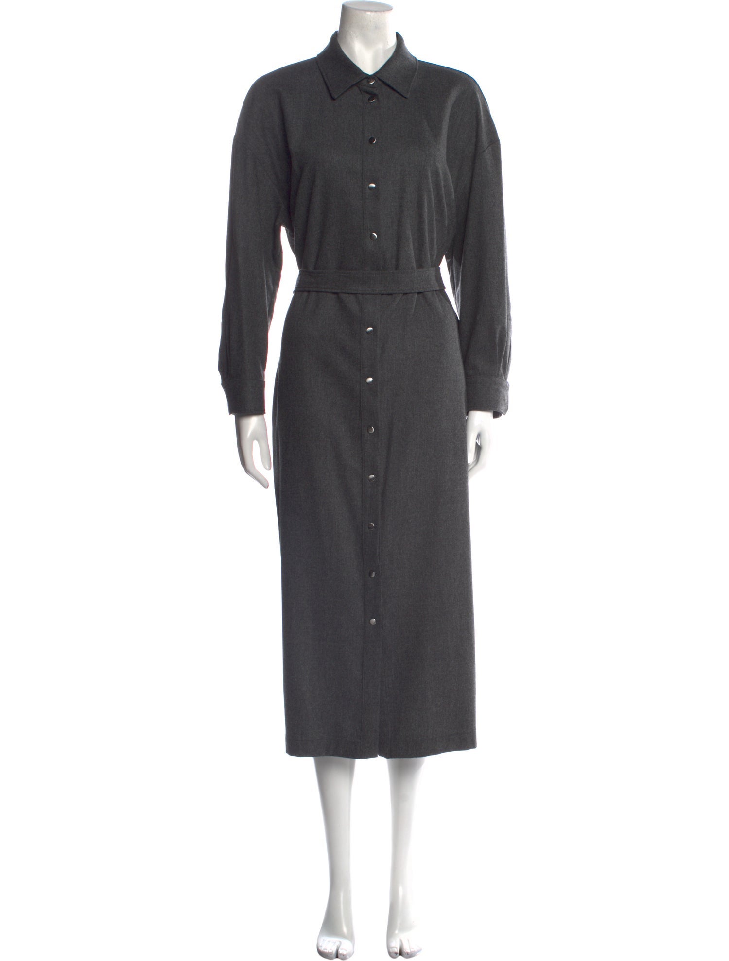 Max Mara Virgin Wool Long Dress - Black Dresses, Clothing - MMA132562 ...