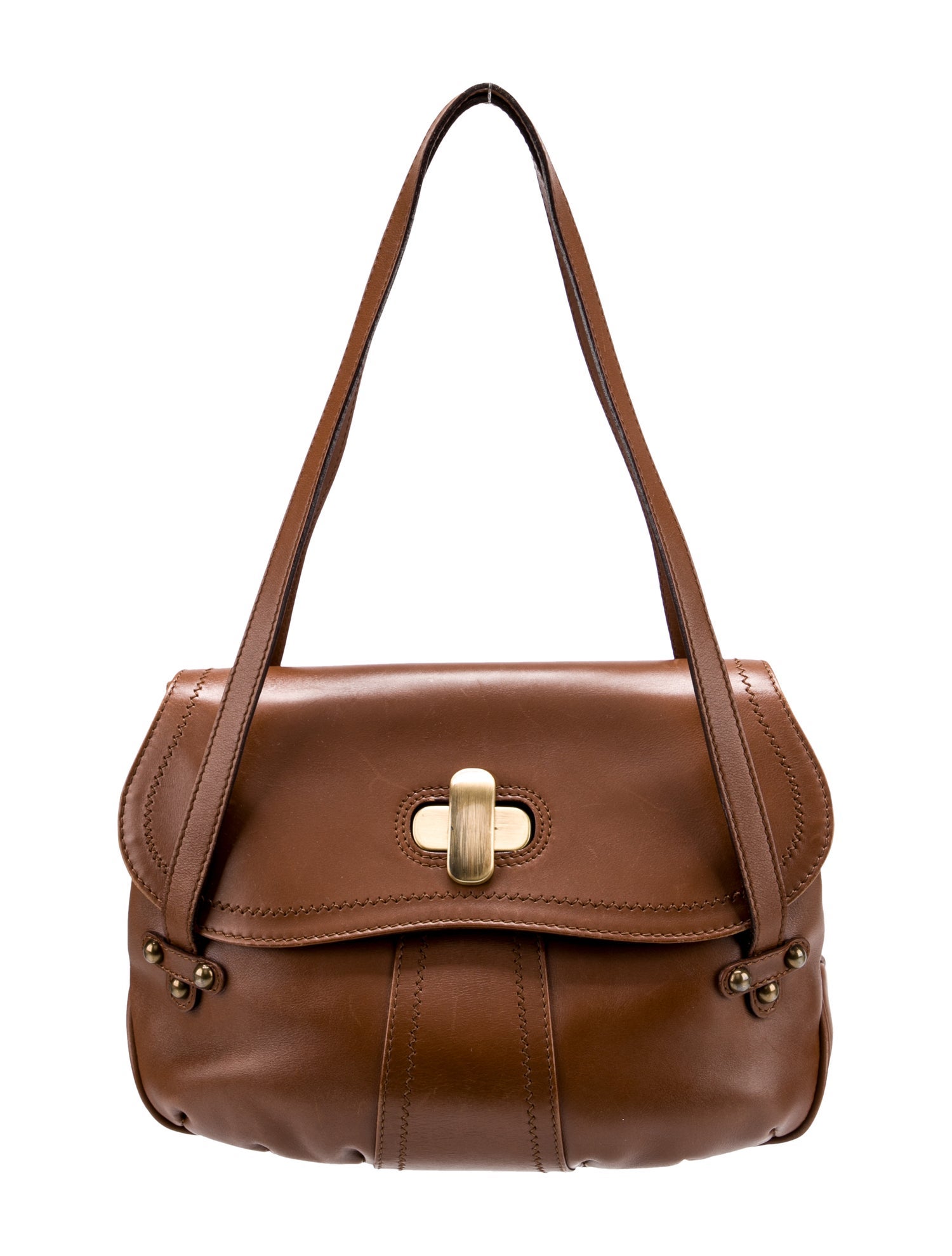 Max Mara Leather Shoulder BAG - Brown Shoulder Bags, Handbags ...