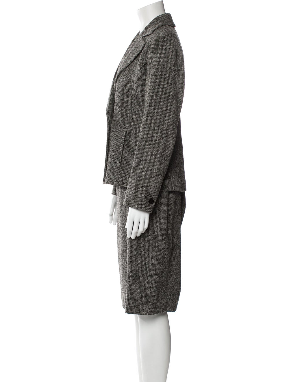Max Mara Merino Wool Tweed Pattern Skirt Set - Gem