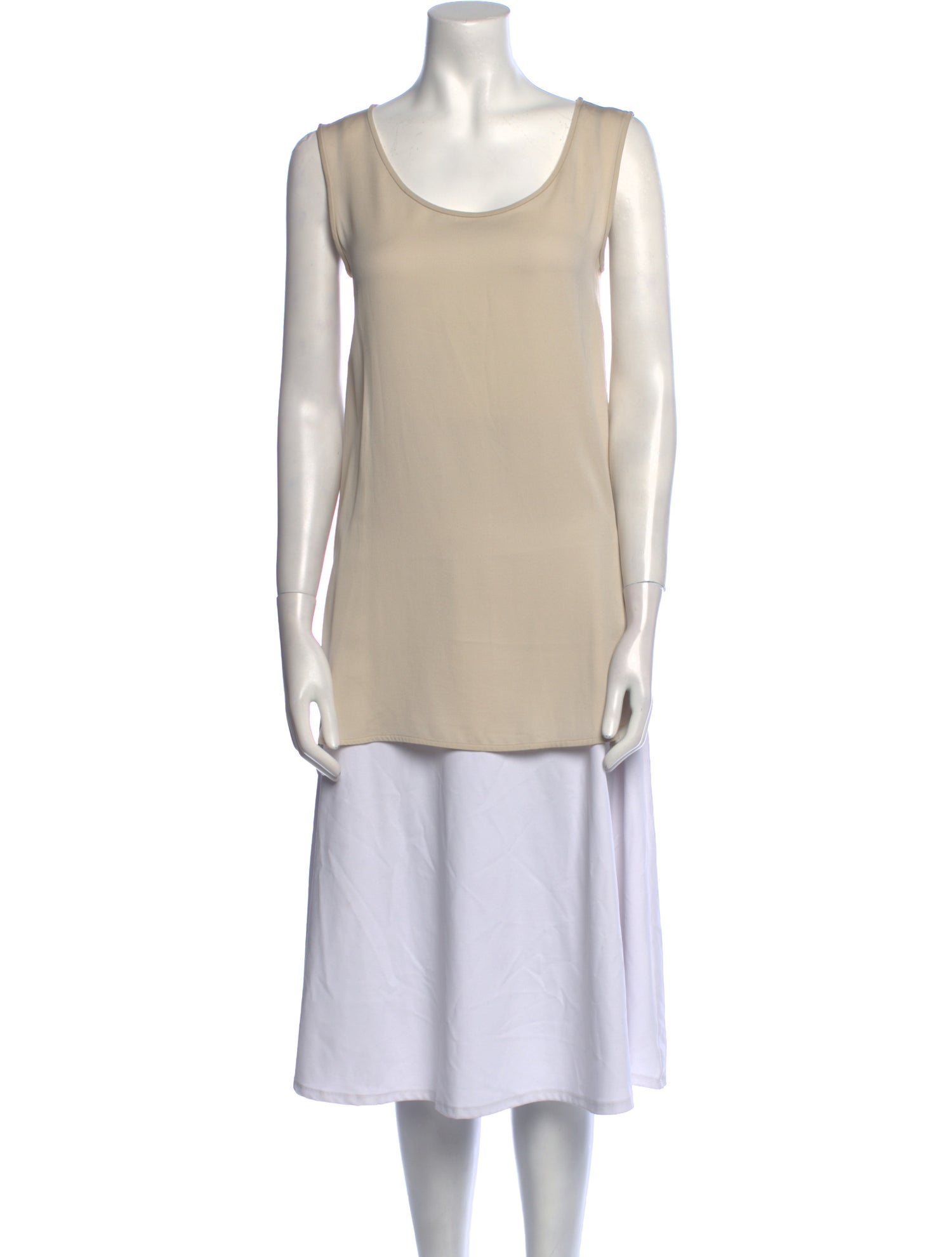 Max Mara Scoop Neck Sleeveless Tunic - Neutrals Tops, Clothing ...