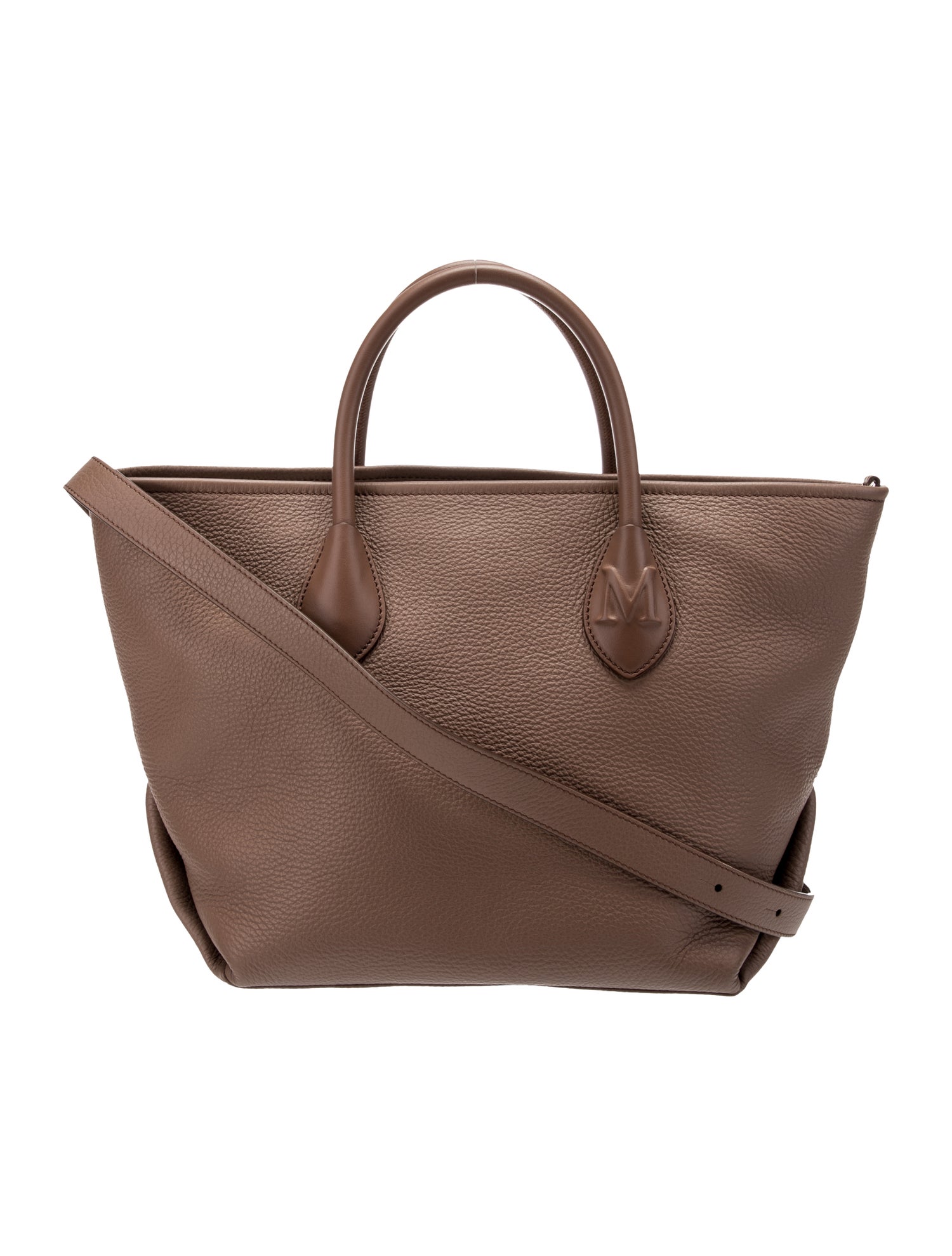 Max Mara Textured Leather Tote Bag - Neutrals Handle Bags, Handbags ...