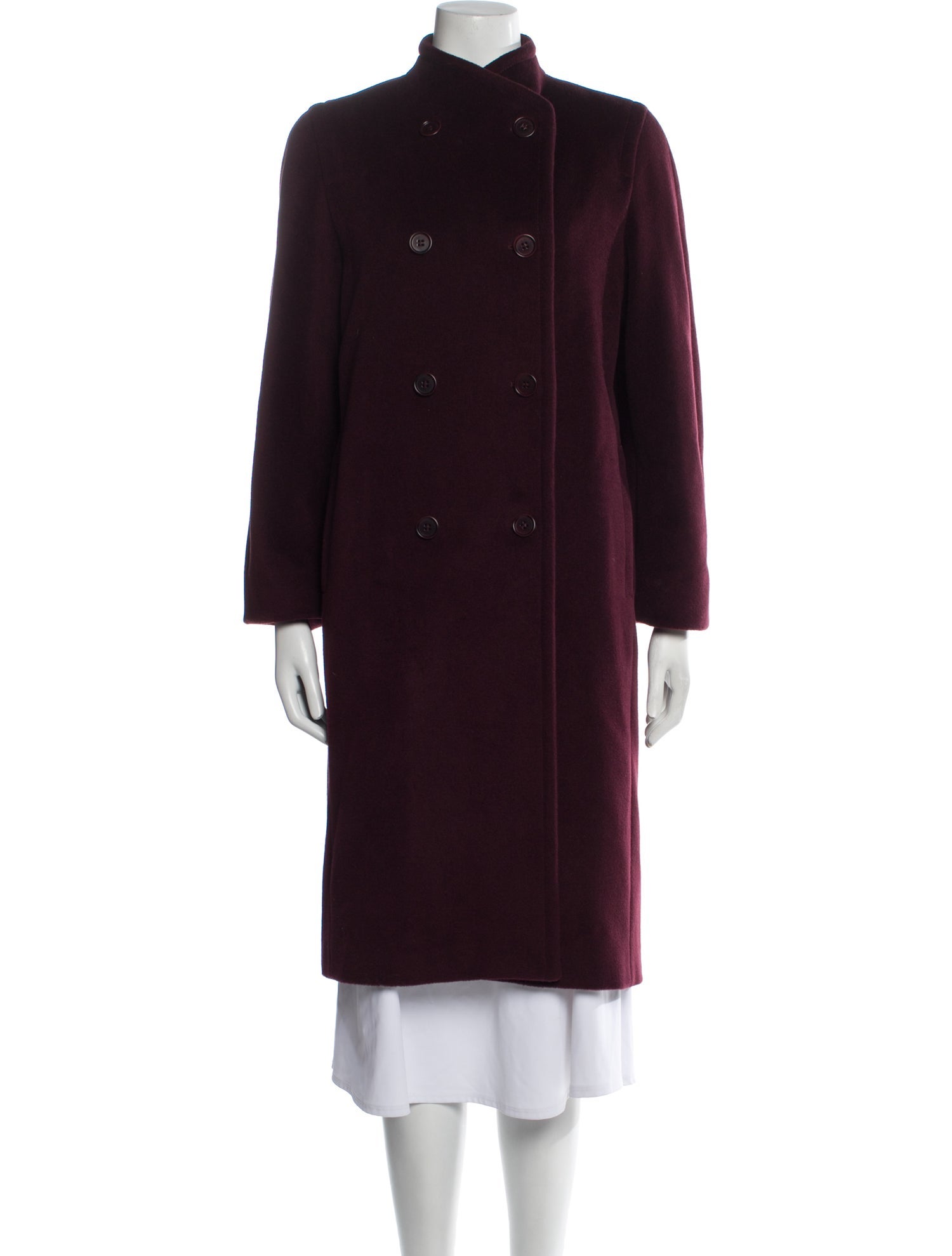 Max Mara Virgin Wool Trench Coat - Burgundy Coats, Clothing - MMA146259 ...