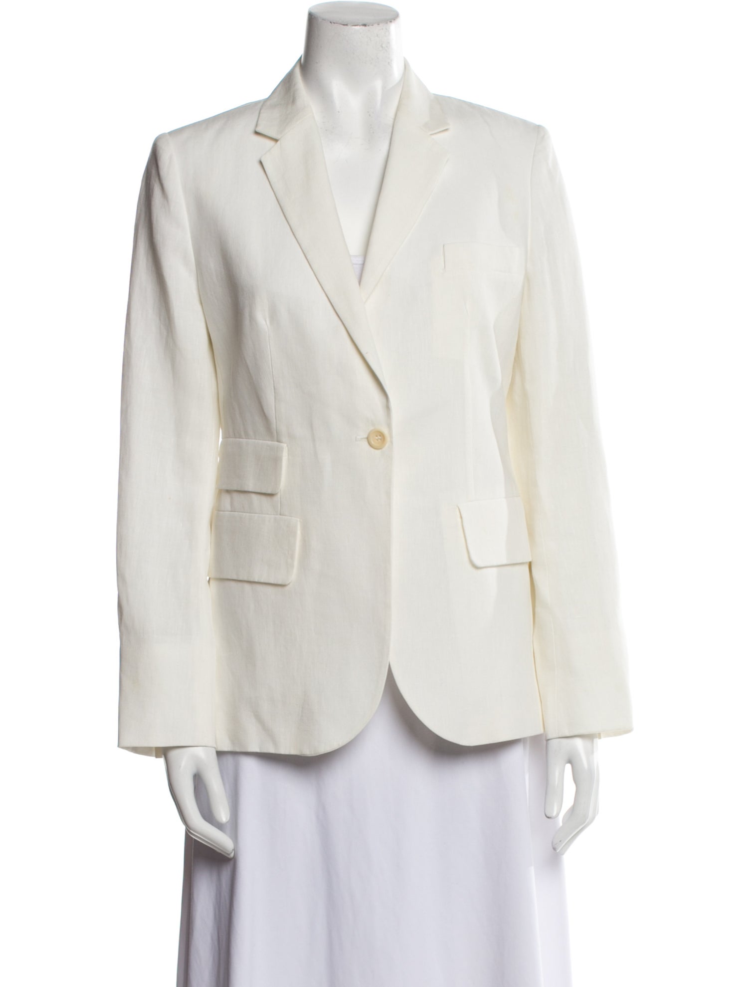 Max Mara Linen Blazer - White Jackets, Clothing - MMA149530 | The RealReal
