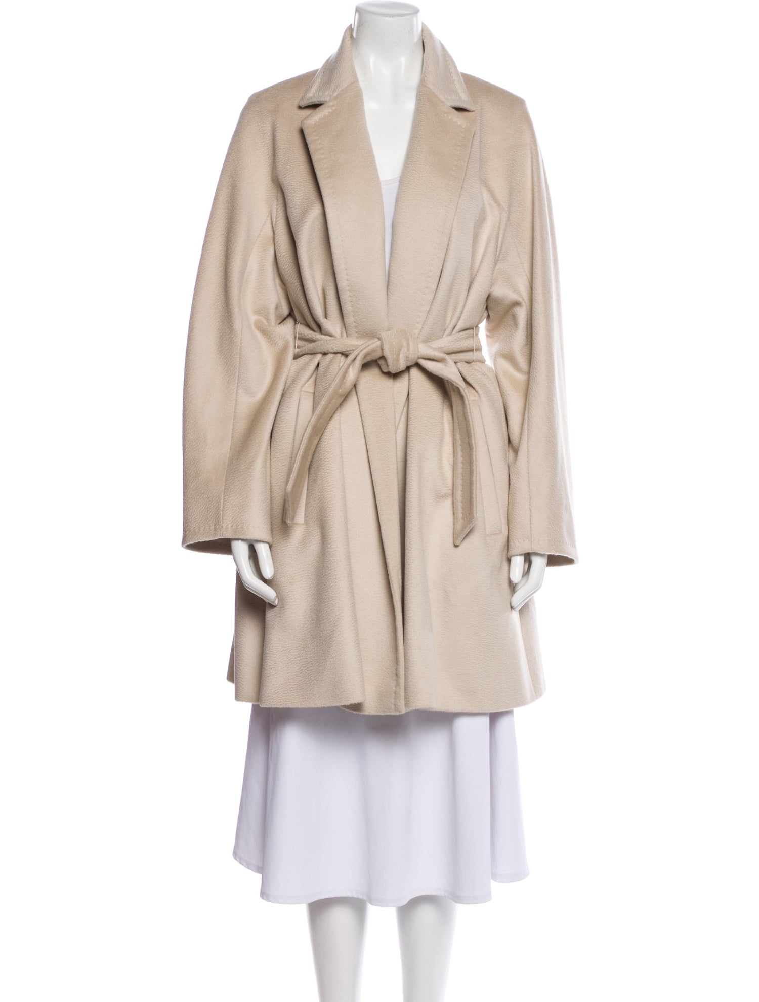 Max Mara Virgin Wool Trench Coat - Neutrals Coats, Clothing - MMA150358 ...