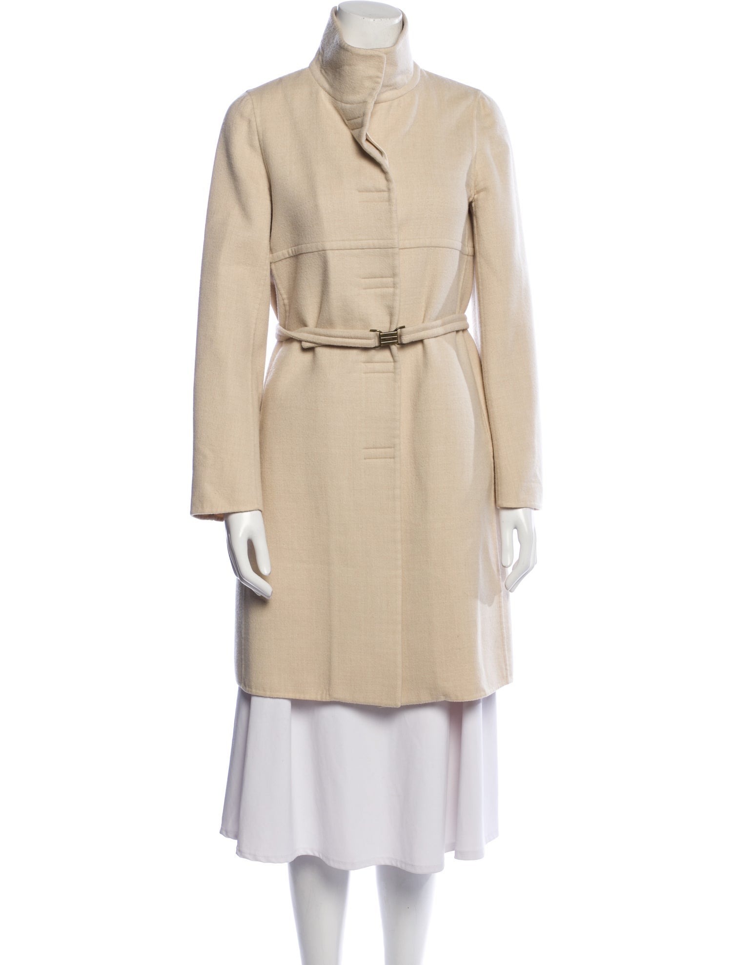 Max Mara Virgin Wool Coat - Neutrals Coats, Clothing - MMA150985 | The ...