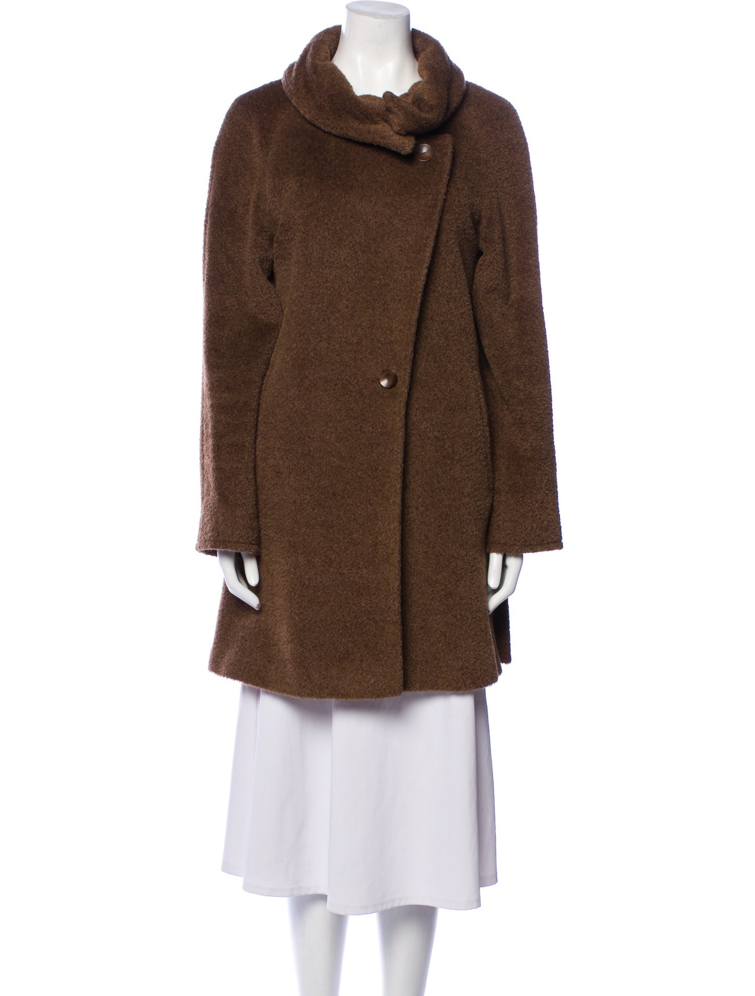 Max Mara Alpaca Coat - Brown Coats, Clothing - MMA152420 | The RealReal