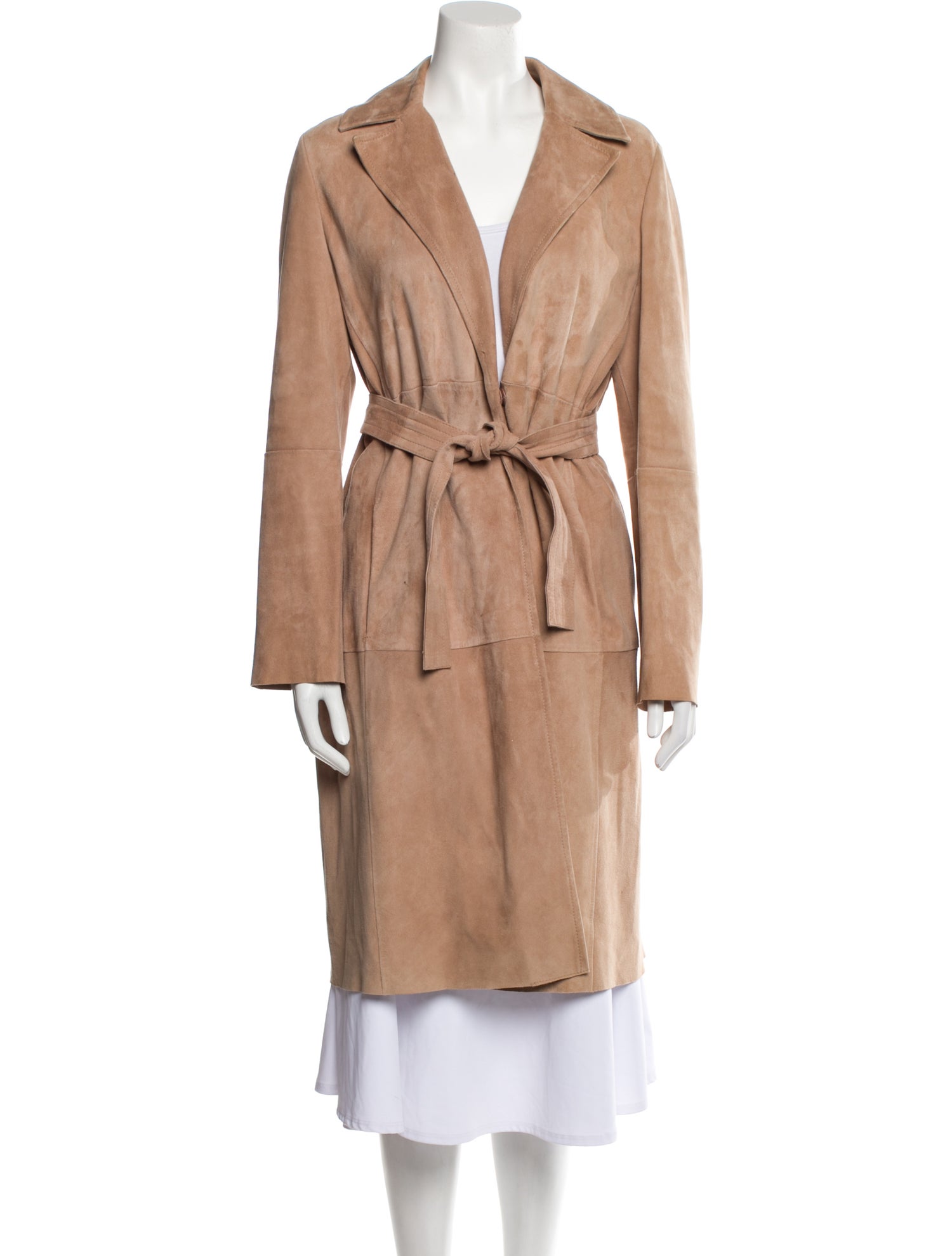 Max Mara Lamb Leather Trench Coat - Neutrals Coats, Clothing - MMA154723 | The RealReal