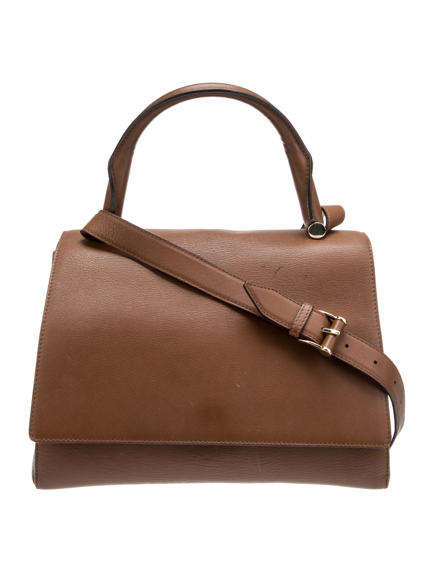 Max Mara Leather Top Handle Bag - Brown Handle Bags, Handbags ...