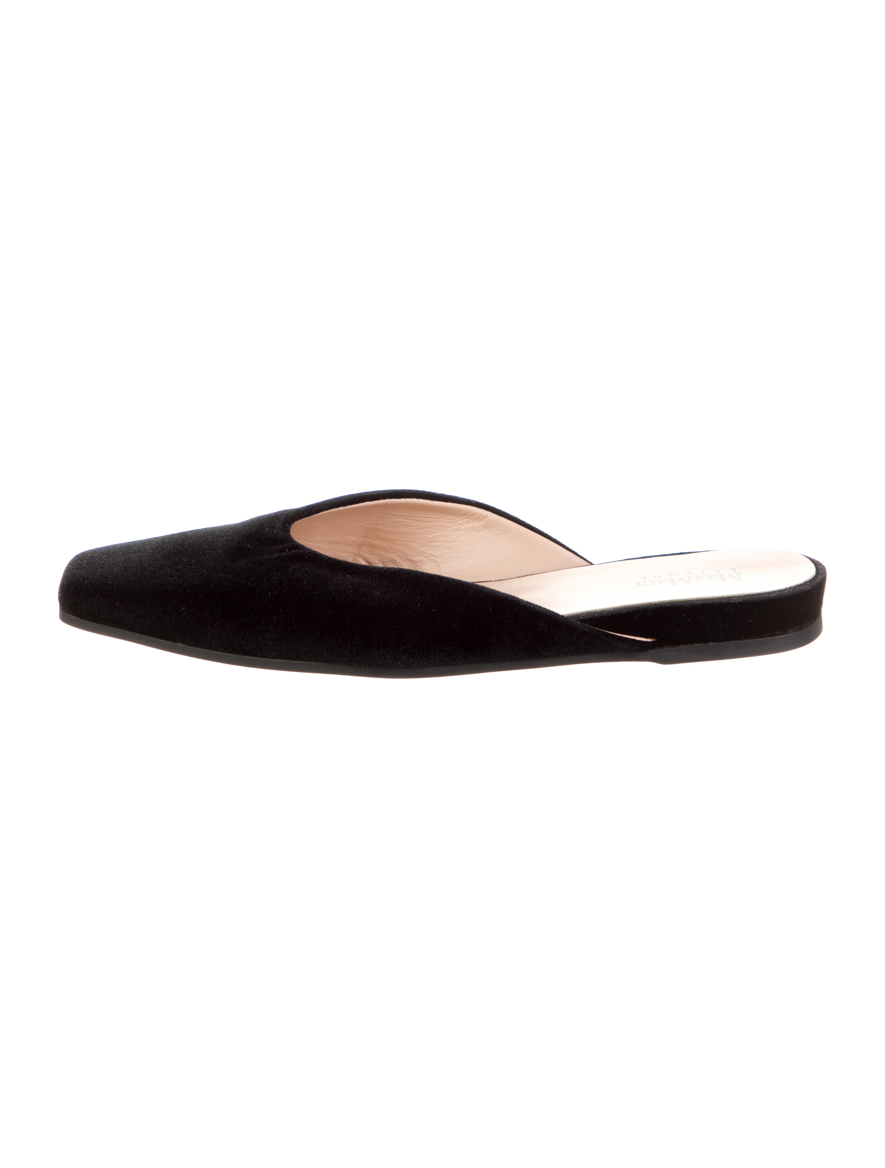 Max Mara Velvet Mules - Black Flats, Shoes - MMA156833 | The RealReal