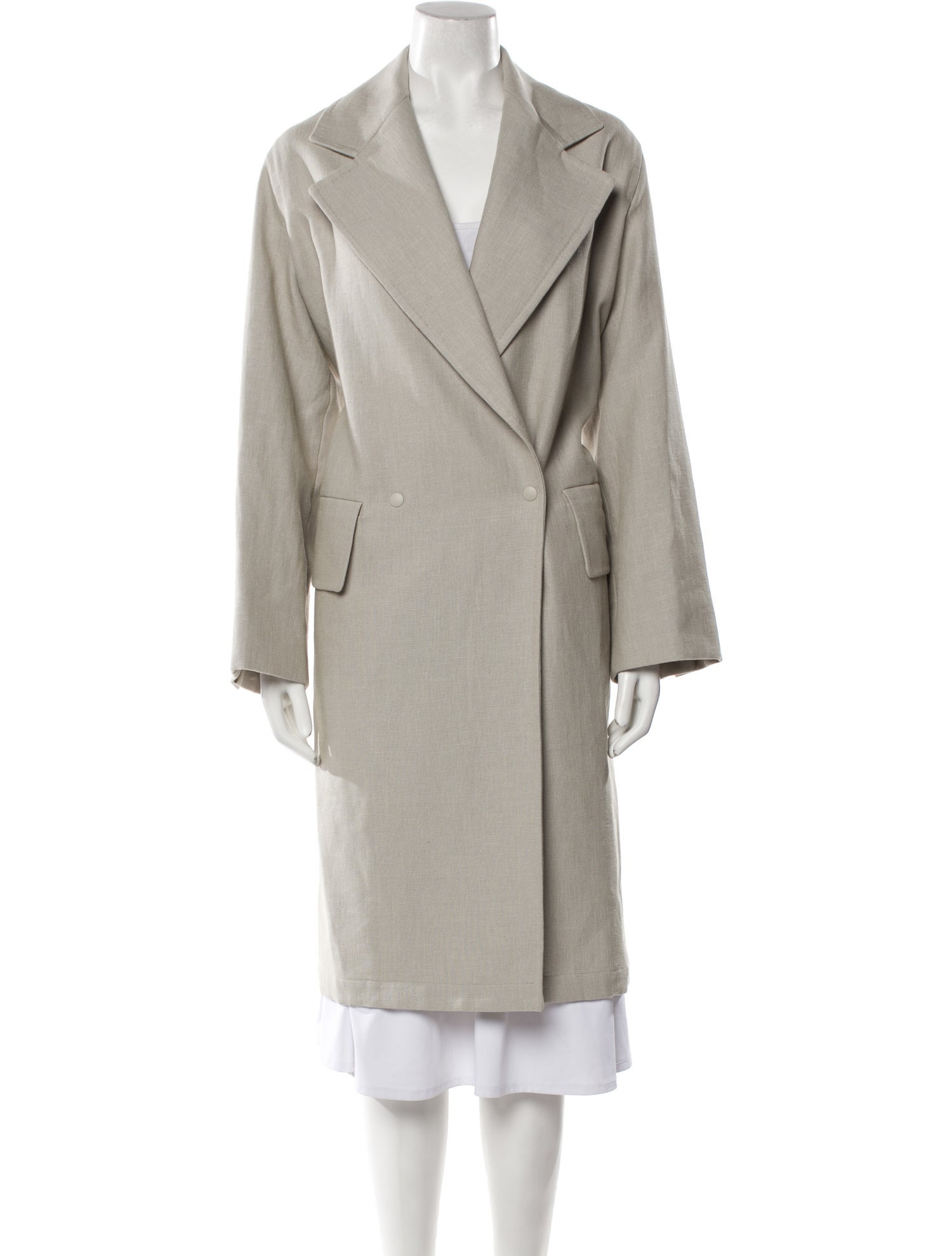 Max Mara Linen Coat w/ Tags - Neutrals Coats, Clothing - MMA160401 ...