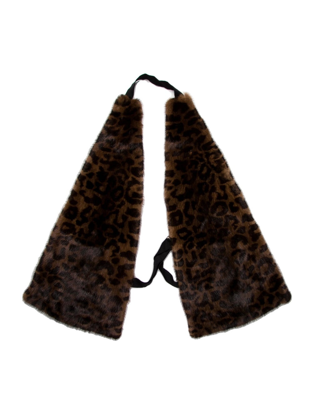 Max Mara Fur Animal Print Dickey - Scarves and Shawls, Accessories ...