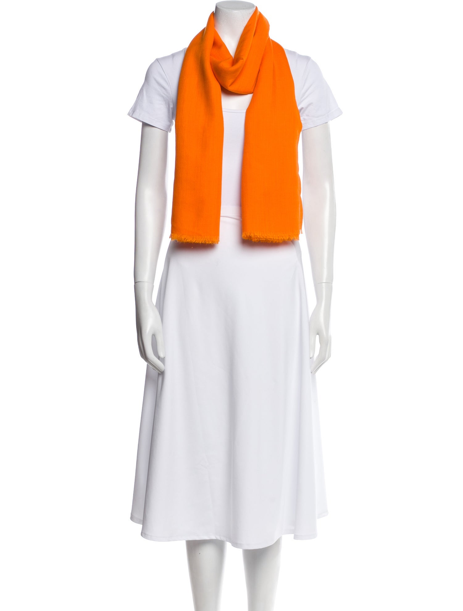 Max Mara Syra Scarf Dickey Cashmere Scarf - Orange Scarves and Shawls ...
