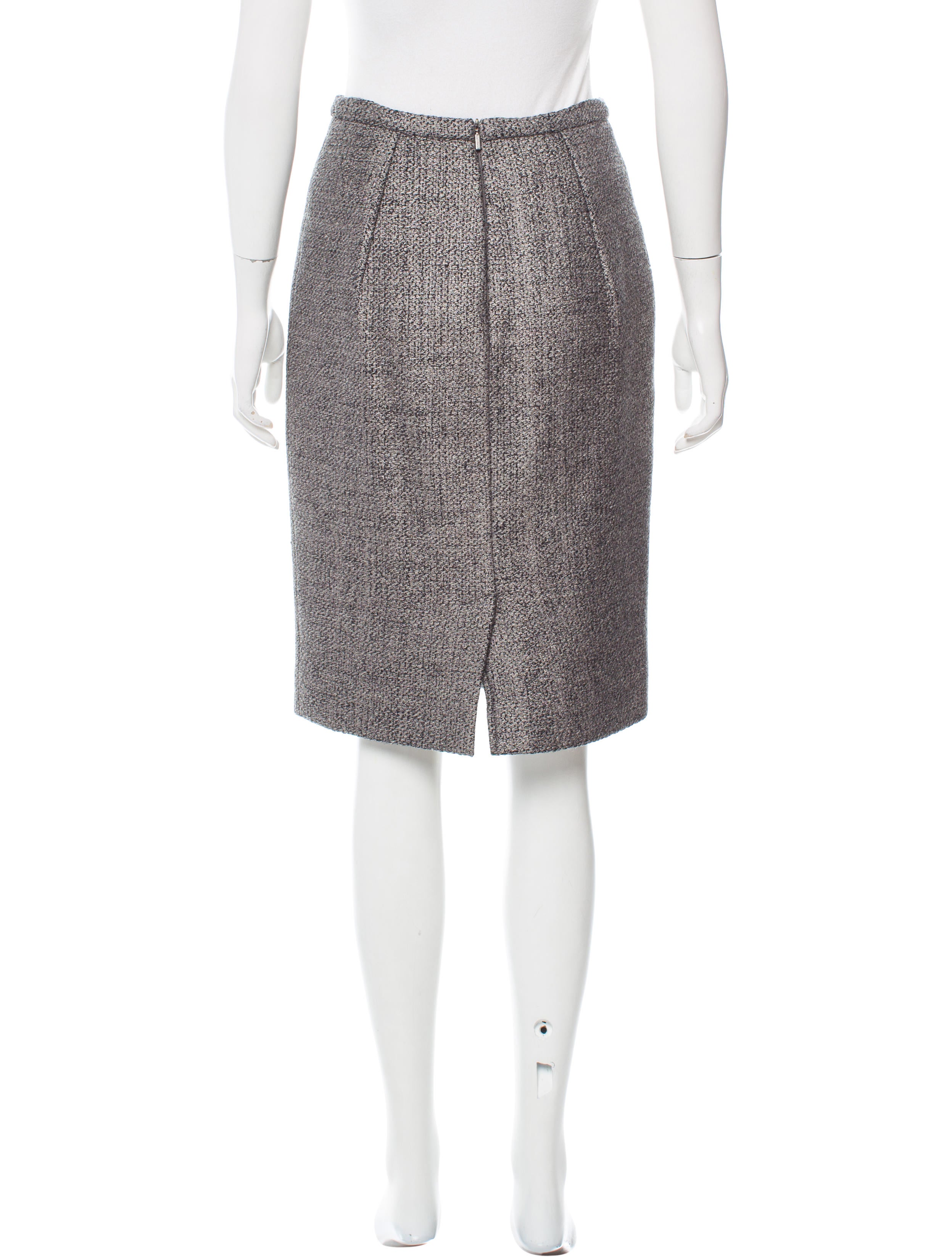 MaxMara Tweed Pencil Skirt - Clothing - MMA22244 | The RealReal