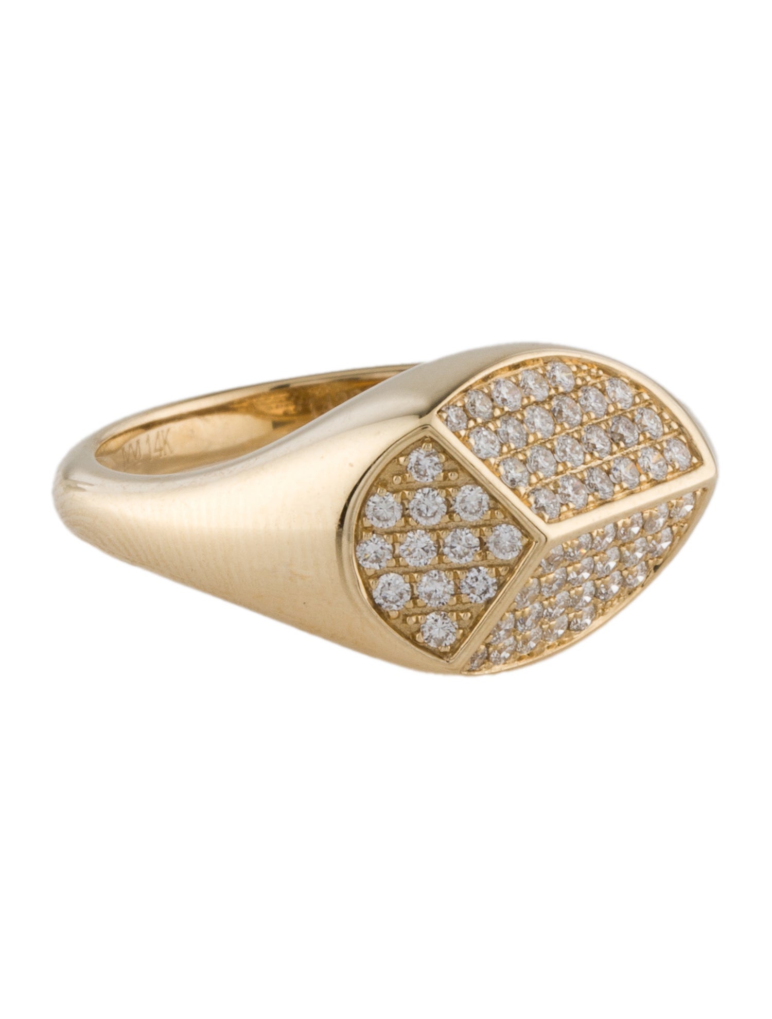 Ring 14K Signet Ring - 14K Yellow Gold Signet Ring, Rings - RRING263256 ...