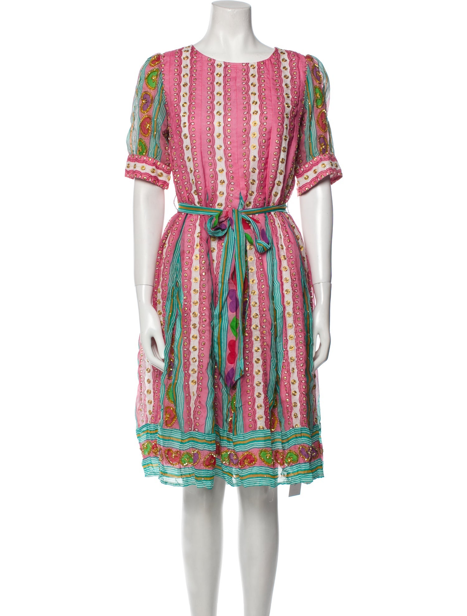 Manoush Silk Midi Length Dress - Pink Dresses, Clothing - MNH21592 ...