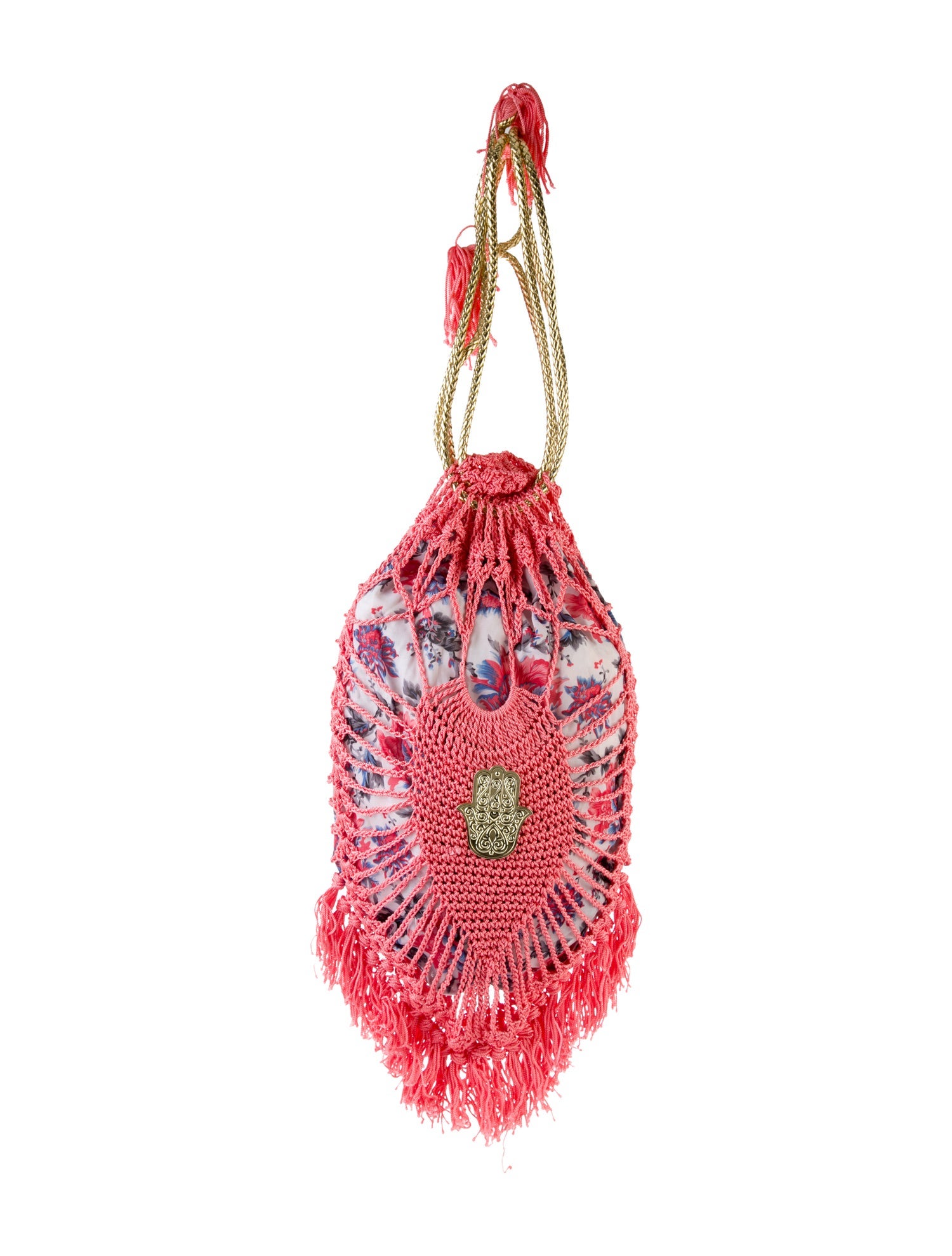 Manoush Crochet Shoulder Bag - Pink Shoulder Bags, Handbags - MNH21786 ...